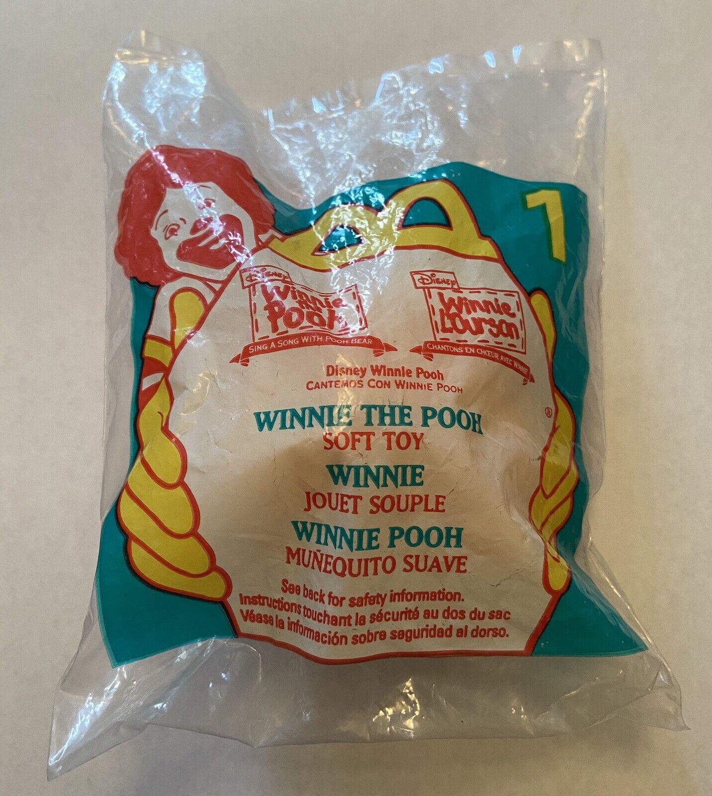 McDonald's Happy Meal Toy WINNIE The Pooh #1 Winnie The Pooh 1999 4.5 ...