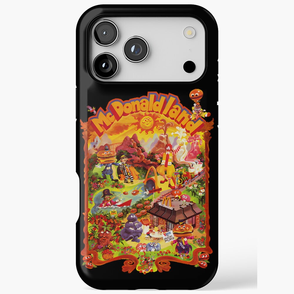 McDonaldland Vintage Cast Map Ronald Grimace Hamburglar iPhone Case 17 ...