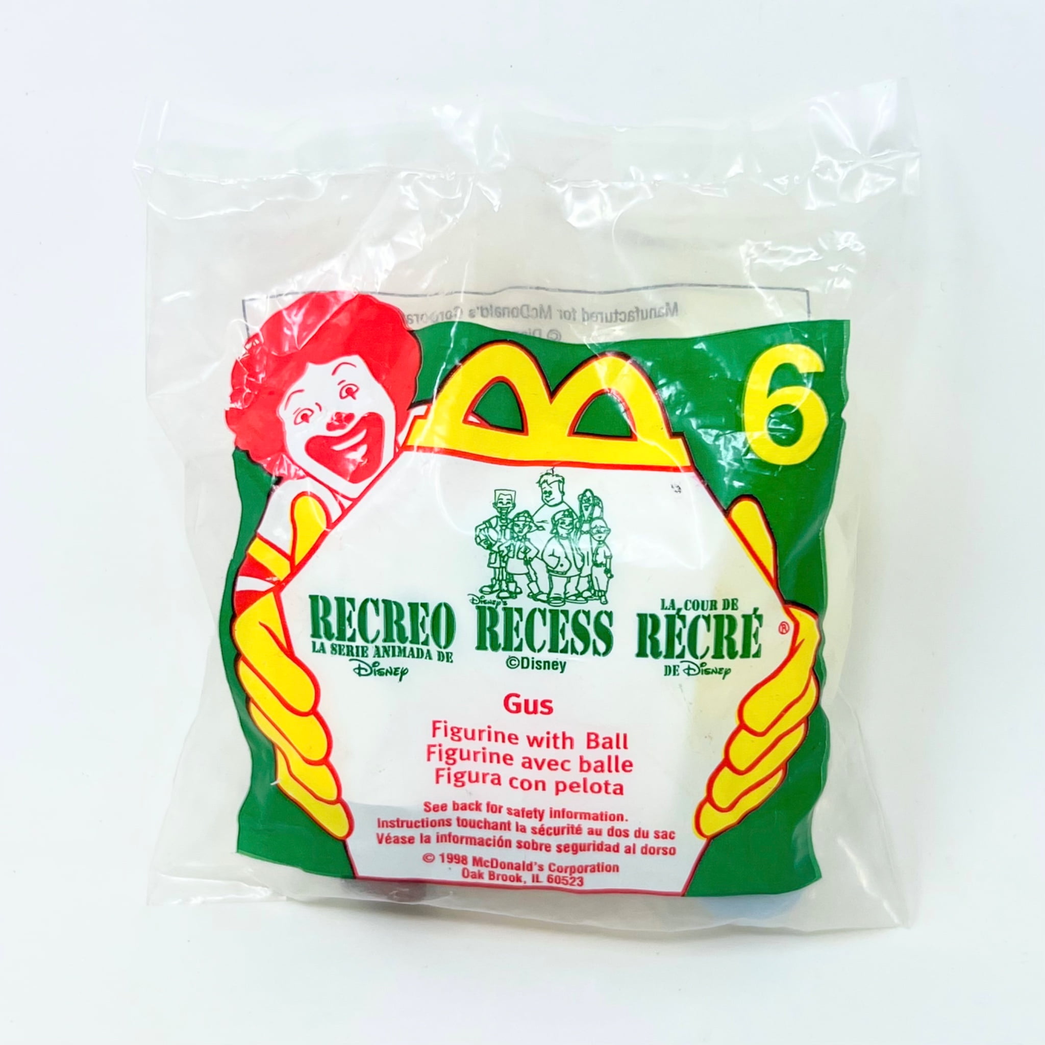 McDonalds Happy Meal Toy Disney Recess Gus figurine with Ball - Walmart.com