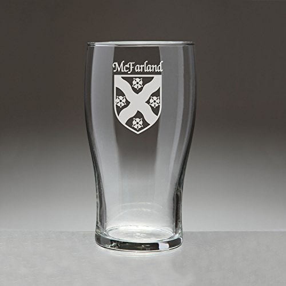 McFarland Irish Coat of Arms Tavern Glasses - Set of 4 (Sand Etched) - Walmart.com