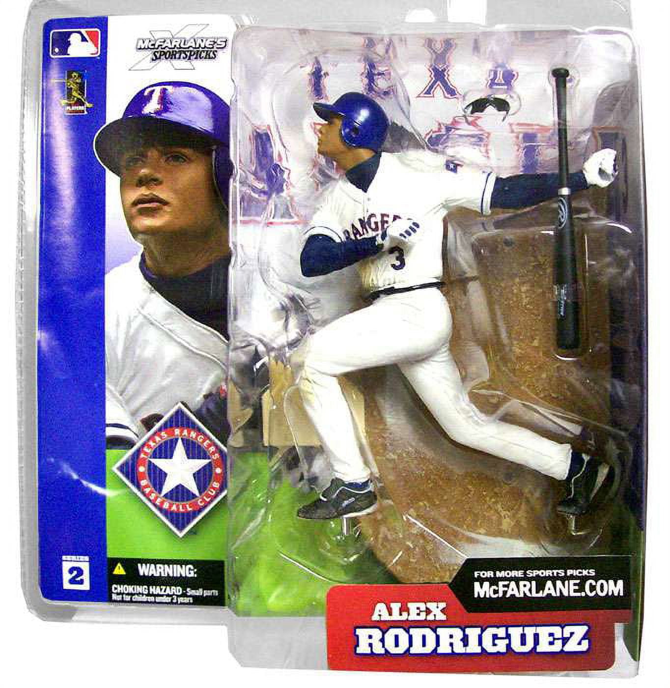 McFarlane MLB Sports Picks Baseball Series 2 Alex Rodriguez Action Figure (White Jersey ...