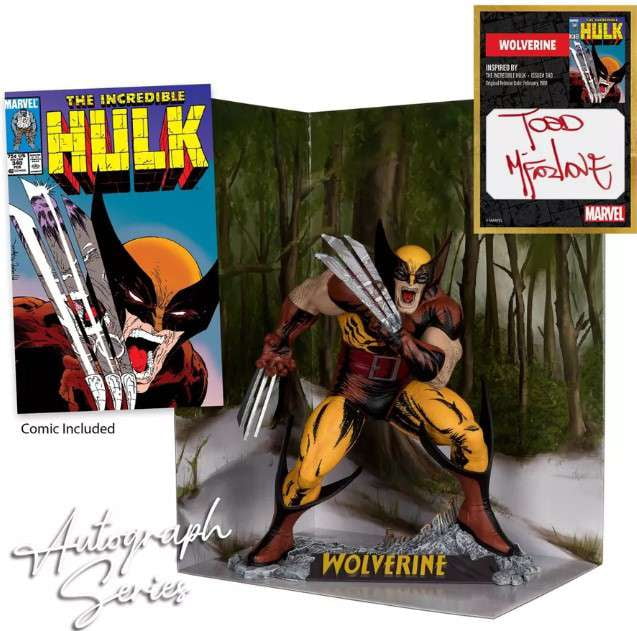 McFarlane Marvel Gold Label Collection AUTOGRAPH Series Wolverine Posed ...