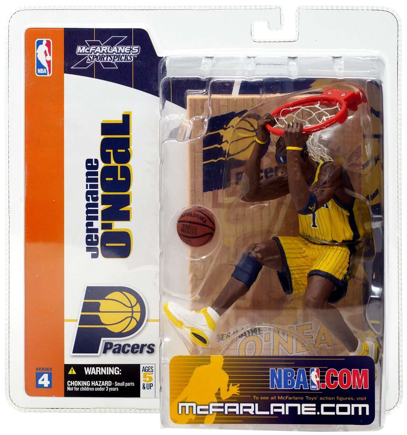 McFarlane NBA Sports Picks Series 4 Jermaine O'Neal Action Figure (Yellow Jersey) - Walmart.com