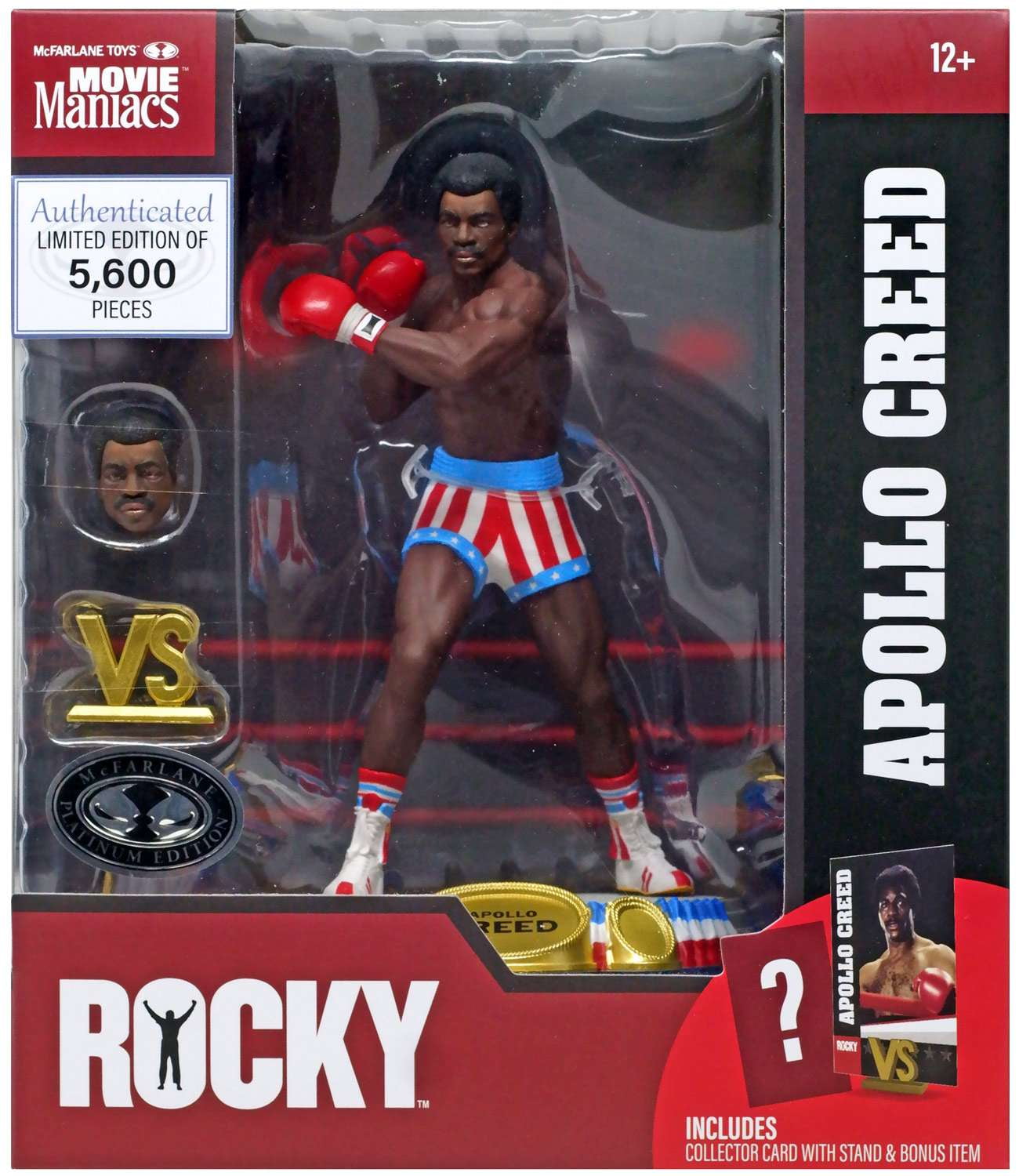 McFarlane Rocky Movie Maniacs Apollo Creed Posed Figure (Platinum ...