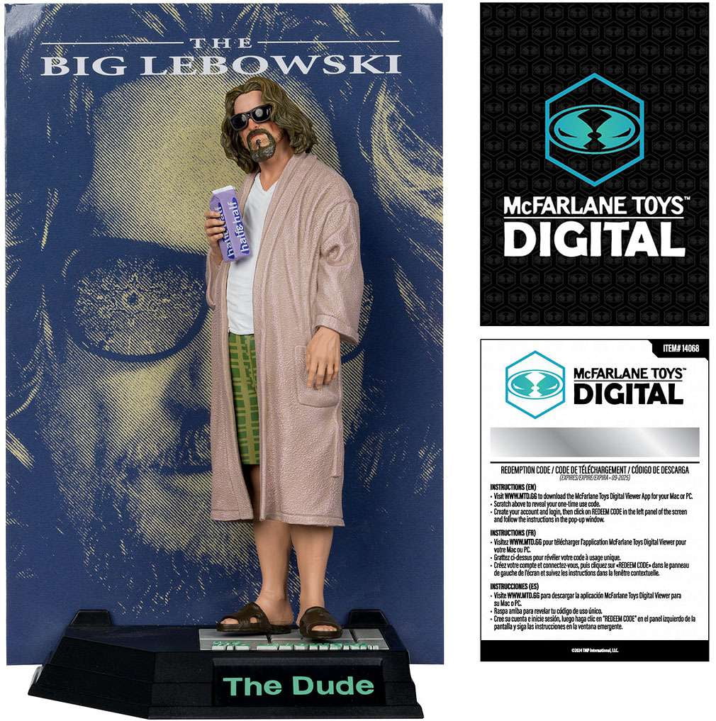 McFarlane The Big Lebowski NBC Universal The Dude Posed Figure (Jeff ...