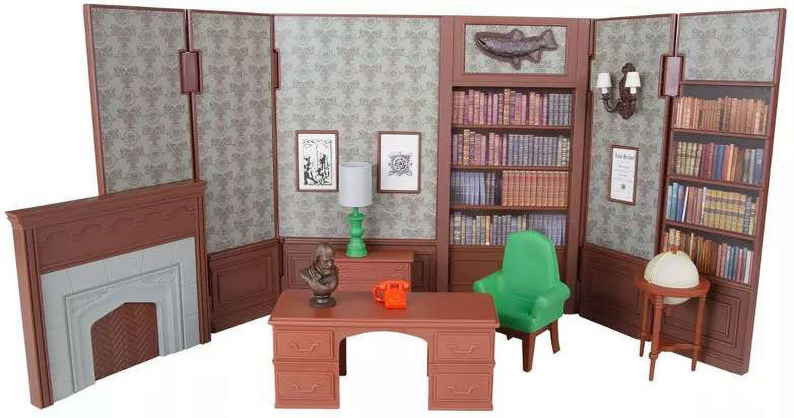 McFarlane Toys Wayne Manor Library Action Figure, Retro Batman 66 ...