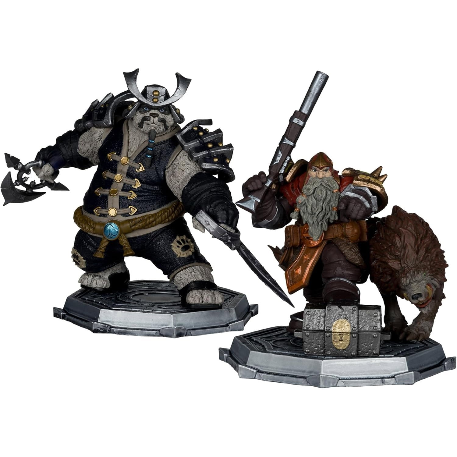 World Of Warcraft 2-Pack 6 Inch Static Figure 1/12 Posed - Beastmaster & Marksman & Pandaren ...
