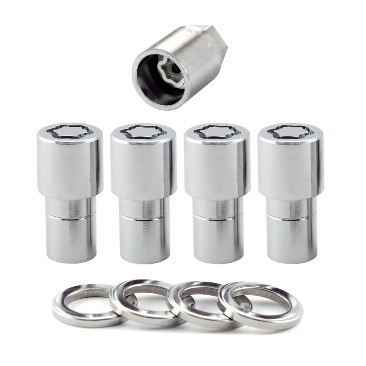 McGard Wheel Lock Nut Set - 4pk. (Long Shank Seat) 7/16-20 / 13/16 Hex ...