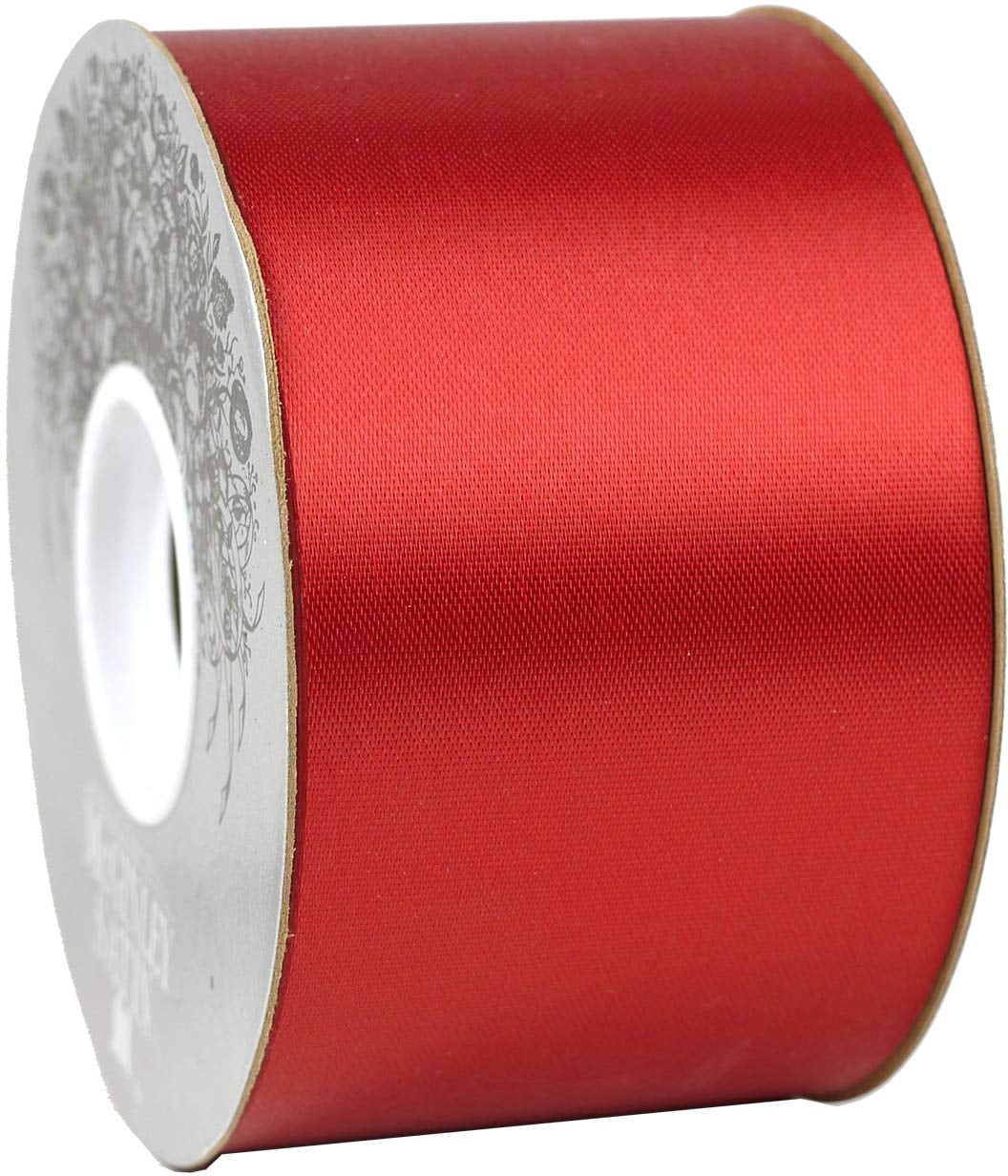 McGinley Mills 2.5" W Acetate Satin Ribbon, Red, 50 Yard Spool ...