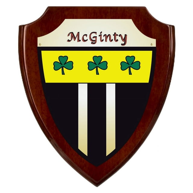 McGinty Irish Coat of Arms Shield Plaque - Rosewood Finish - Walmart.com