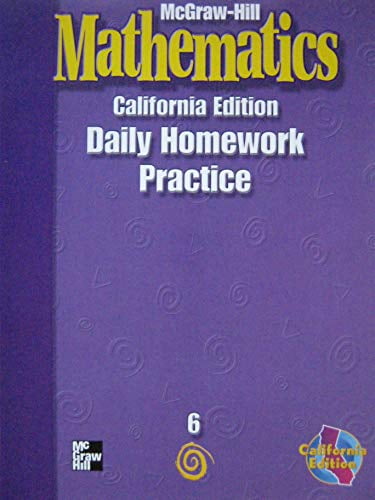 Pre-Owned McGraw Hill Mathematics: California Edition Daily Homework ...