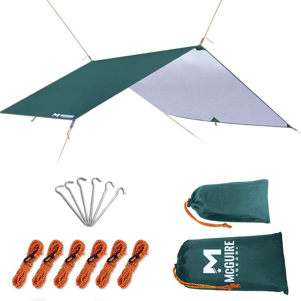 McGuire Gear Nylon Rain Fly Tent with Tent Stakes - Walmart.com