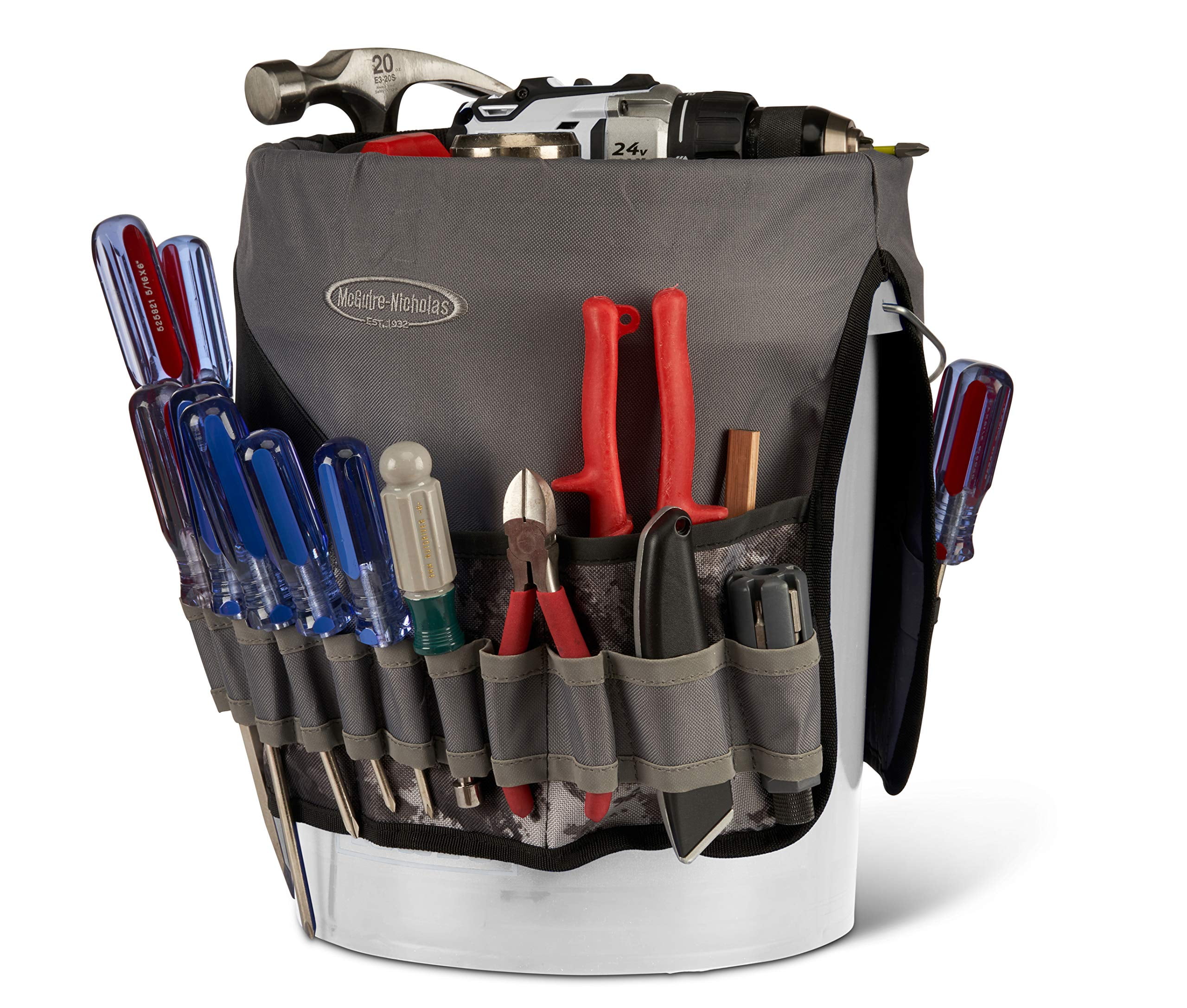 McGuire-Nicholas Bucket Organizer | Tool Organizer with 36 Pockets ...
