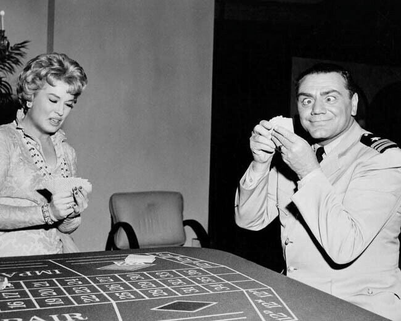 McHales's Navy Ernest Borgnine Jean Willes at poker table Return of ...