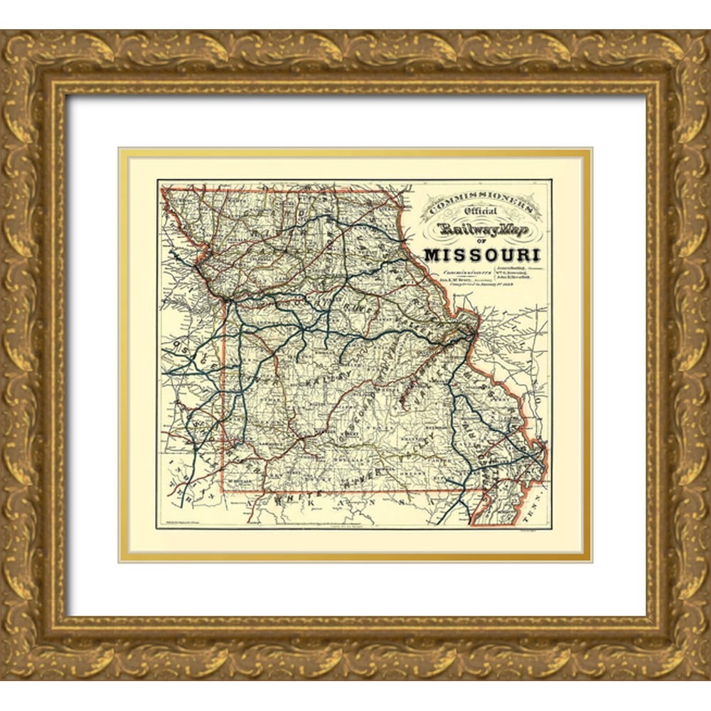 McHenry 17x15 Gold Ornate Wood Framed with Double Matting Museum Art ...