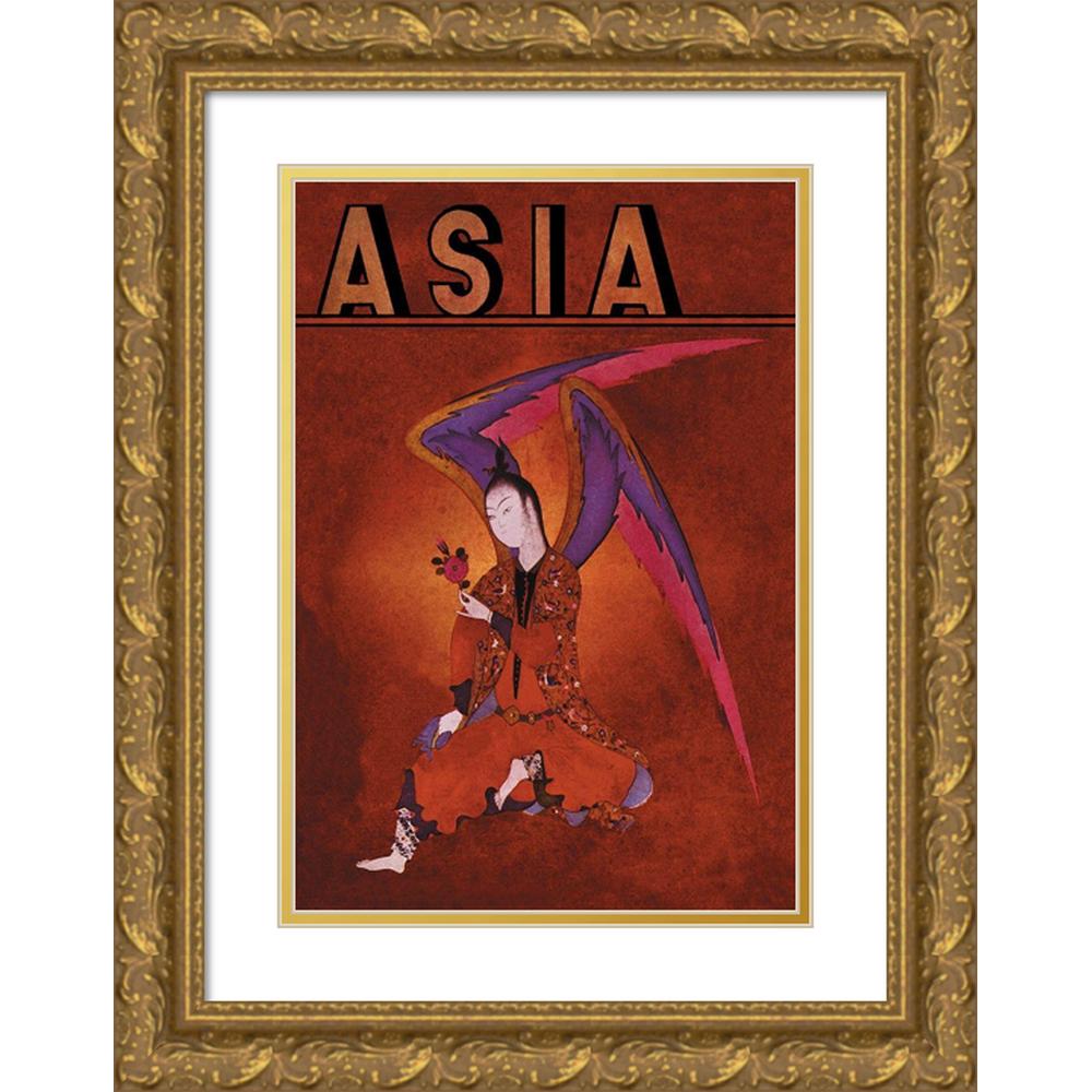 McIntosh, Frank 14x18 Gold Ornate Wood Framed with Double Matting ...