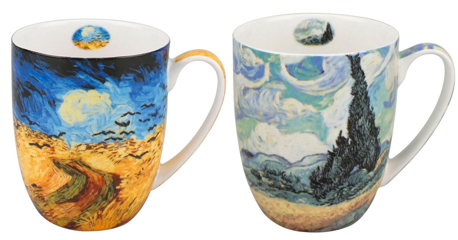 McIntosh Trading - Set of 2 Mugs - Van Gogh Wheatfields - Walmart.com