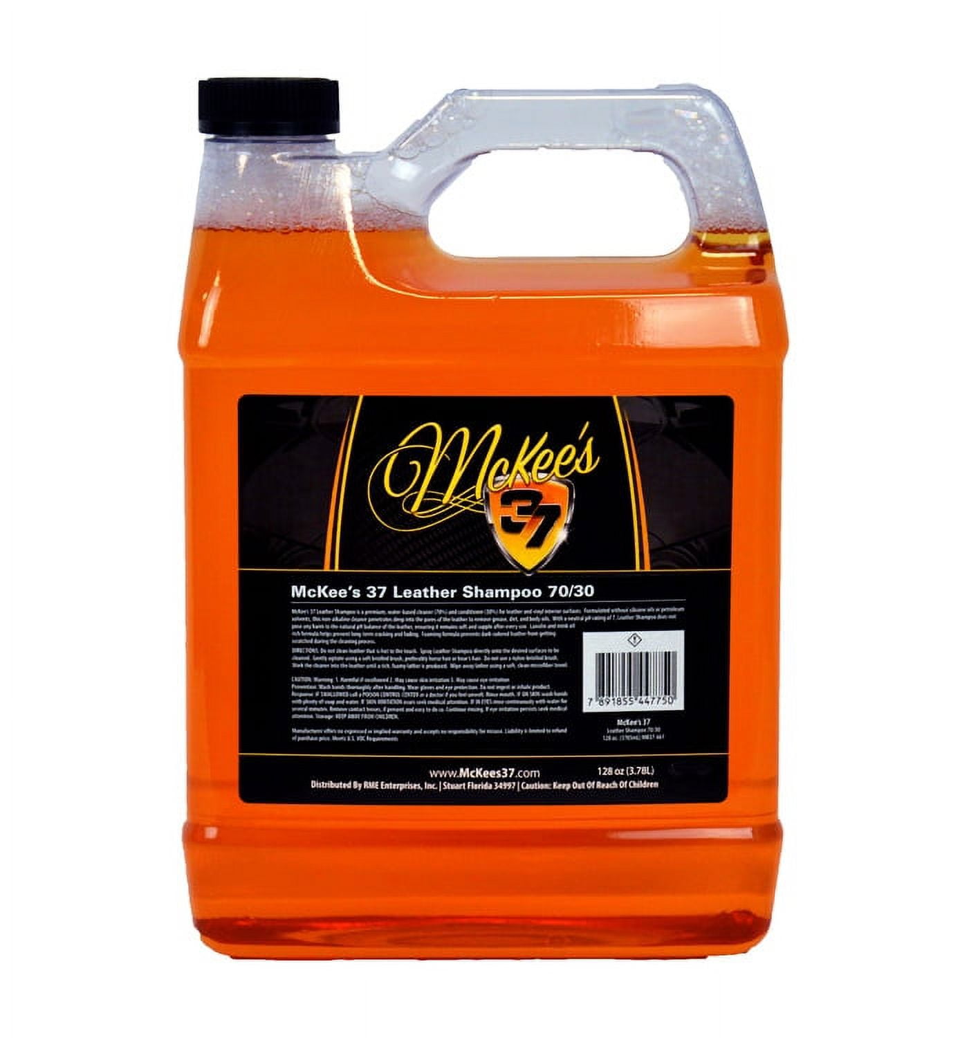 McKee's 37 MK37-661 Leather Shampoo (70/30 Cleaner/Conditioner), 128 oz ...
