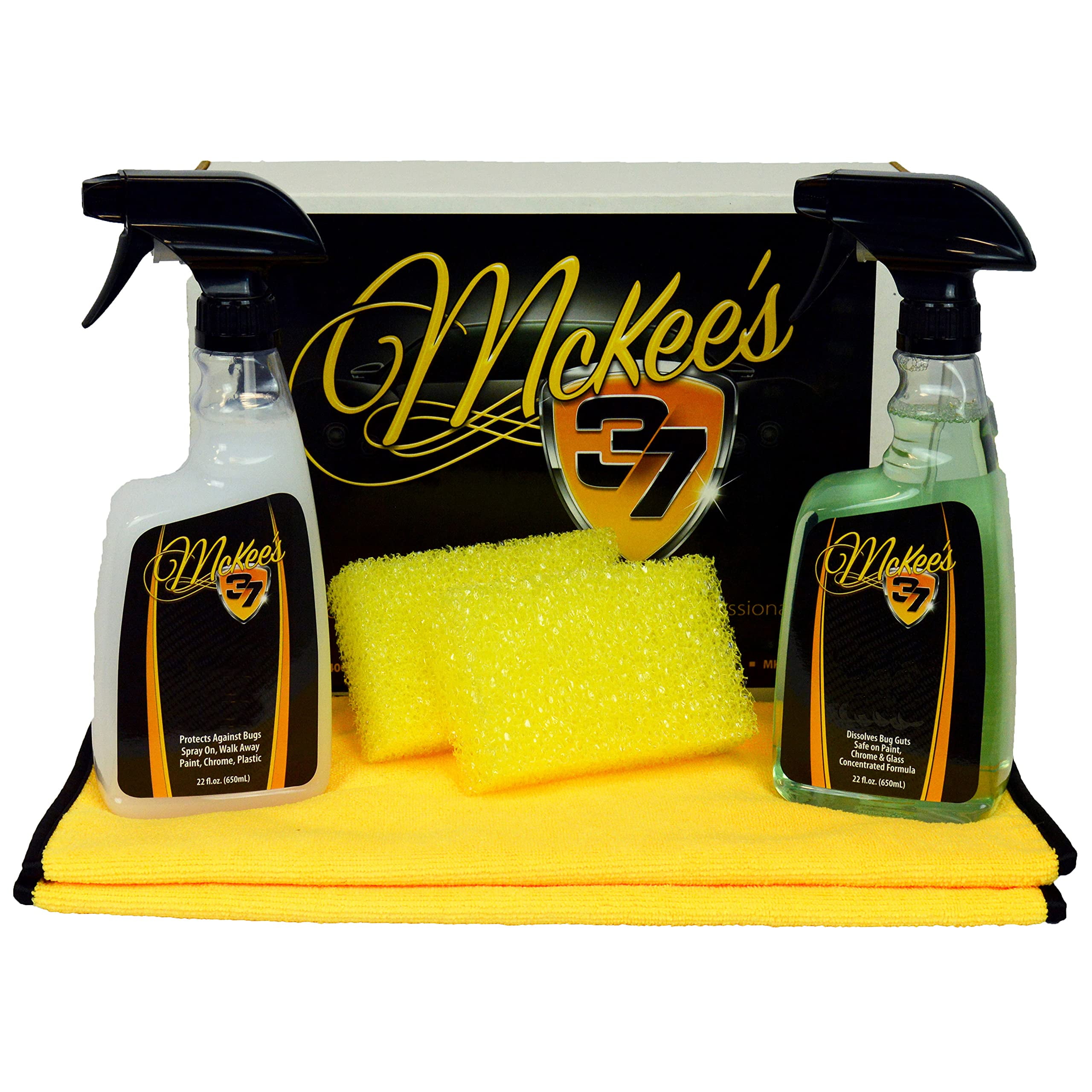 McKee's 37 Road Kill Bug Remover and Protection Kit, 22 oz Spray, 2 Pack Scrubbers - Walmart.com