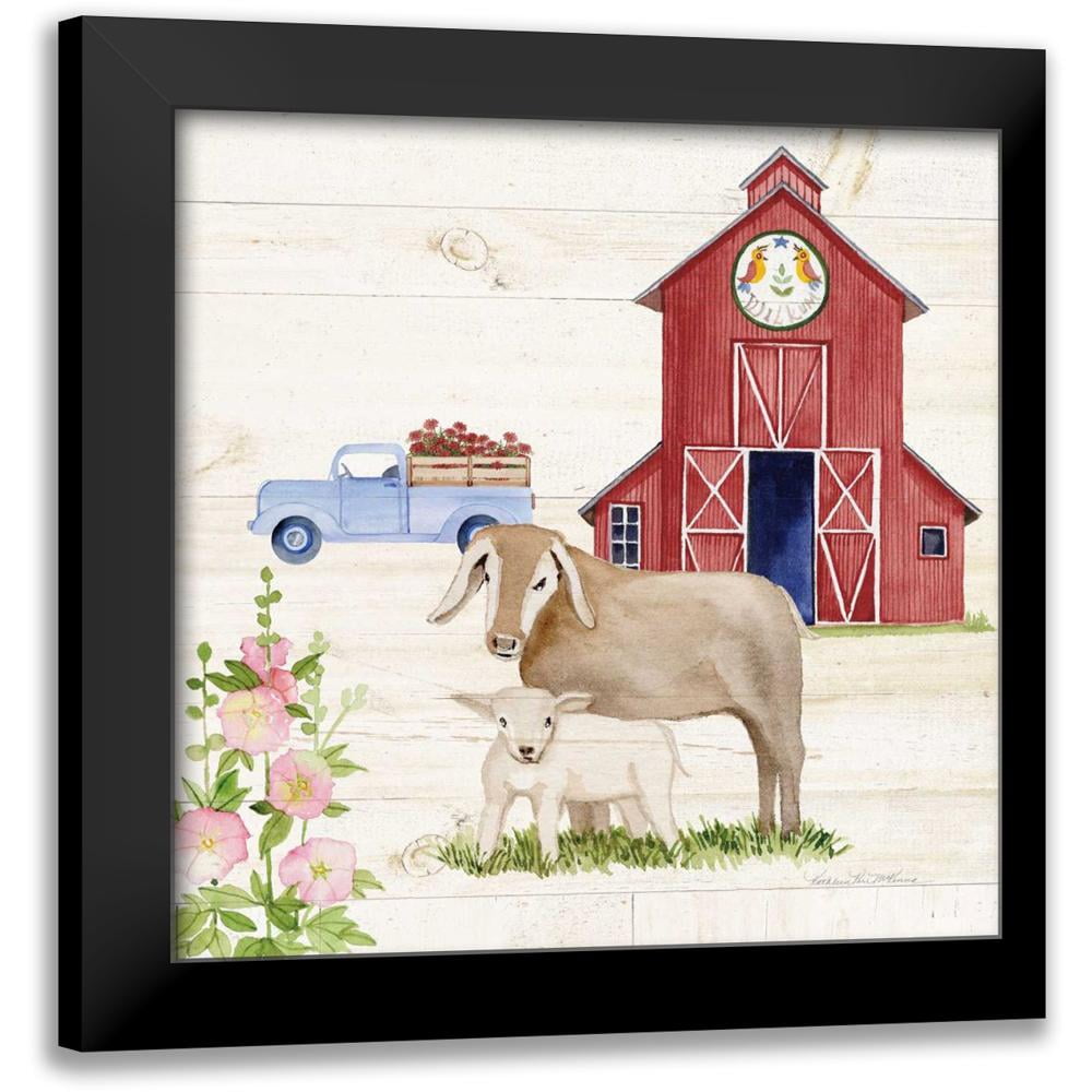 McKenna, Kathleen Parr 15x15 Black Modern Framed Museum Art Print Titled - Life on the Farm IV ...
