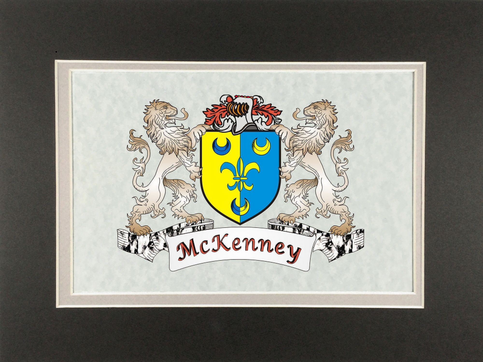McKenney Irish Coat of Arms Print - Frameable 9" x 12" - Walmart.com