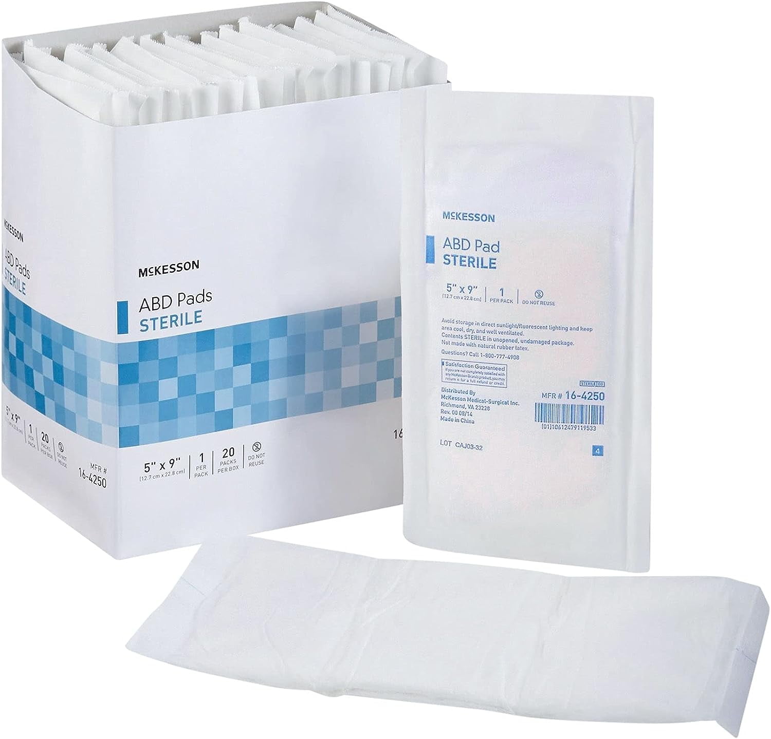 McKesson 16-4250 Medi-Pak Performance Plus Combine ABD Pad, 5 in. x 9 ...