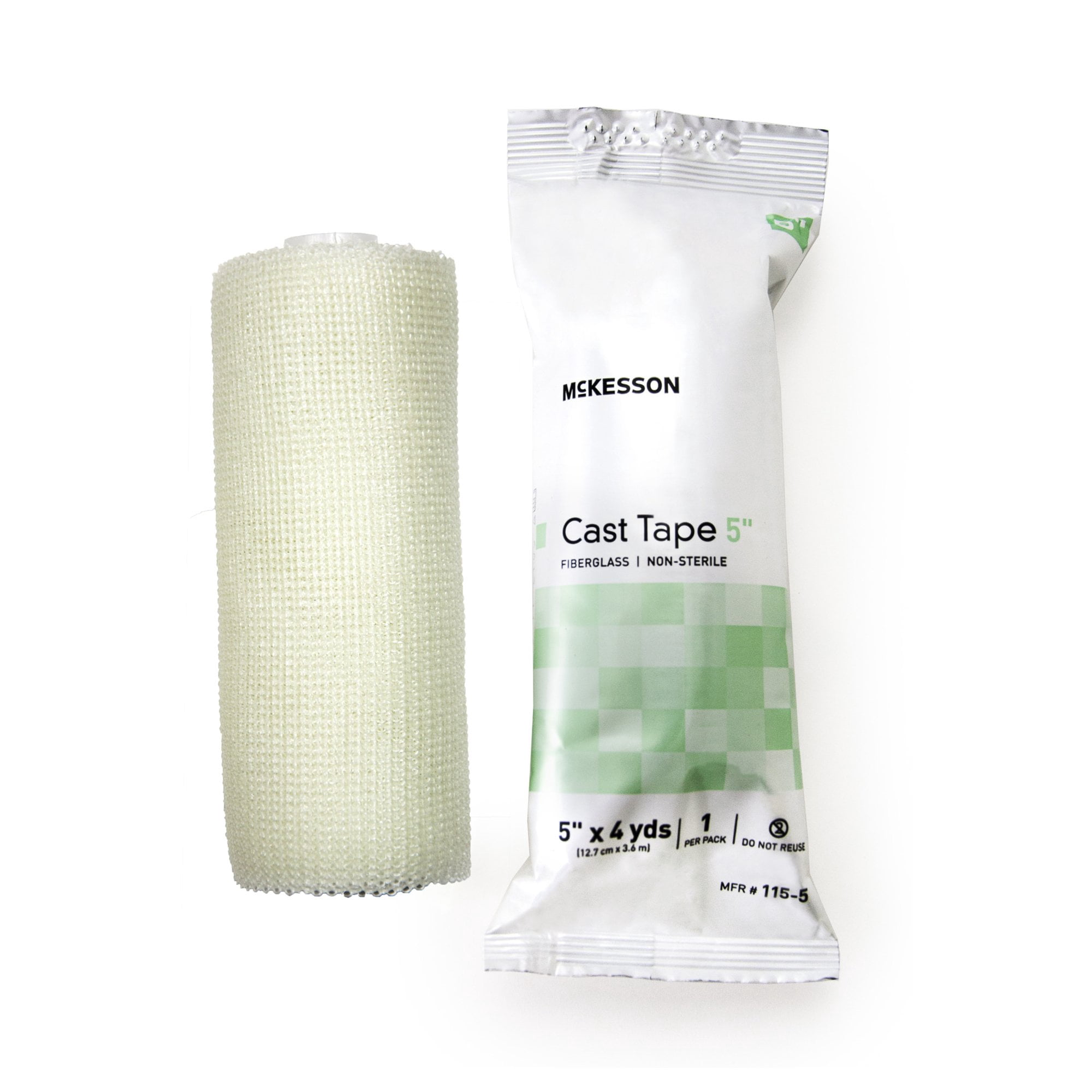 McKesson Cast Tape 5 Inch X 12 Foot Fiberglass White 115-5, 10 Ct ...