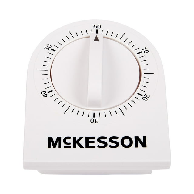 McKesson 60-Minute Wind Up Timer with Single Chime - Visual Timer for ...