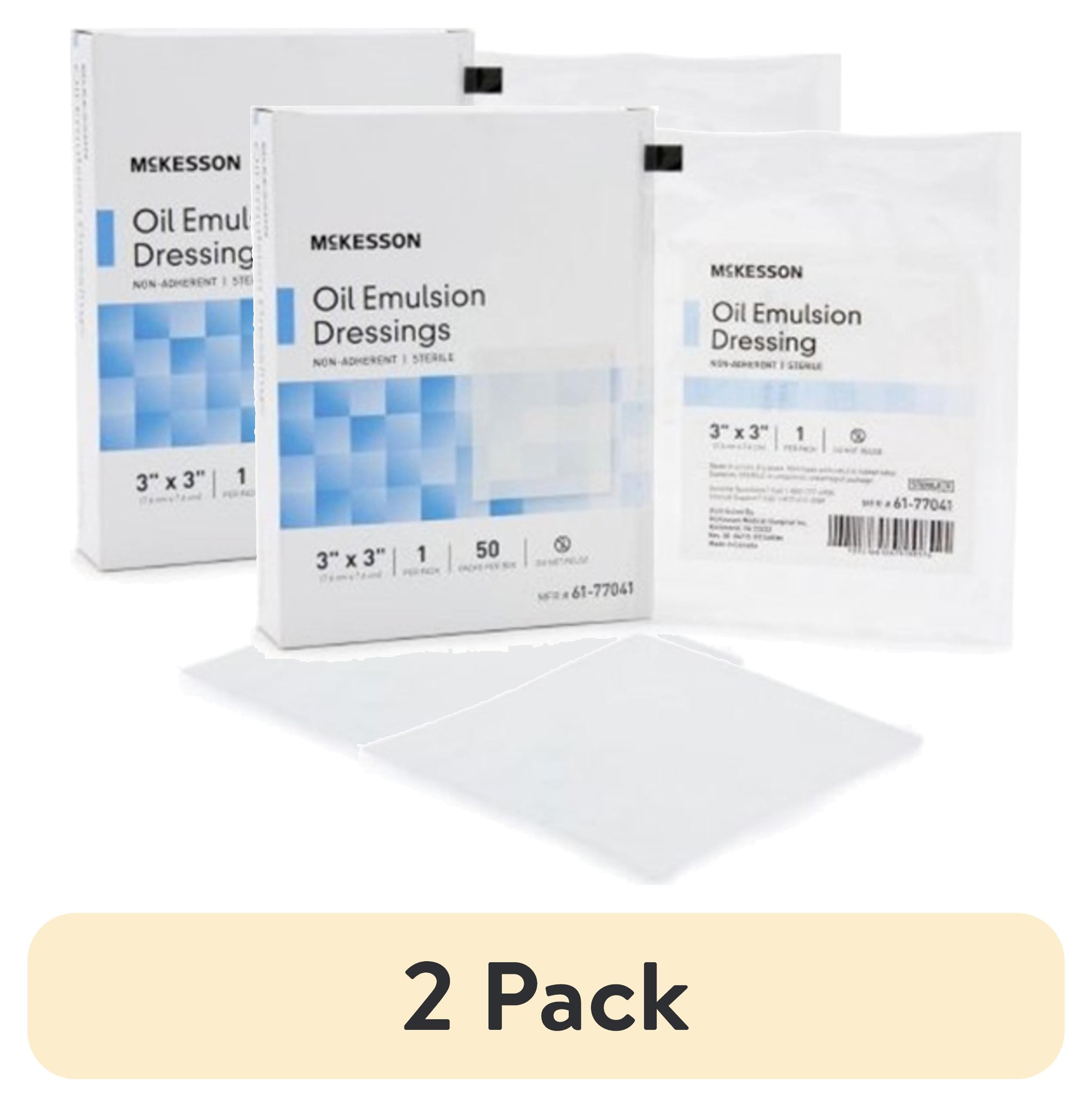 (1 pack) McKesson 61-77042 Oil Emulsion Impregnated Dressing, Box of 24 ...