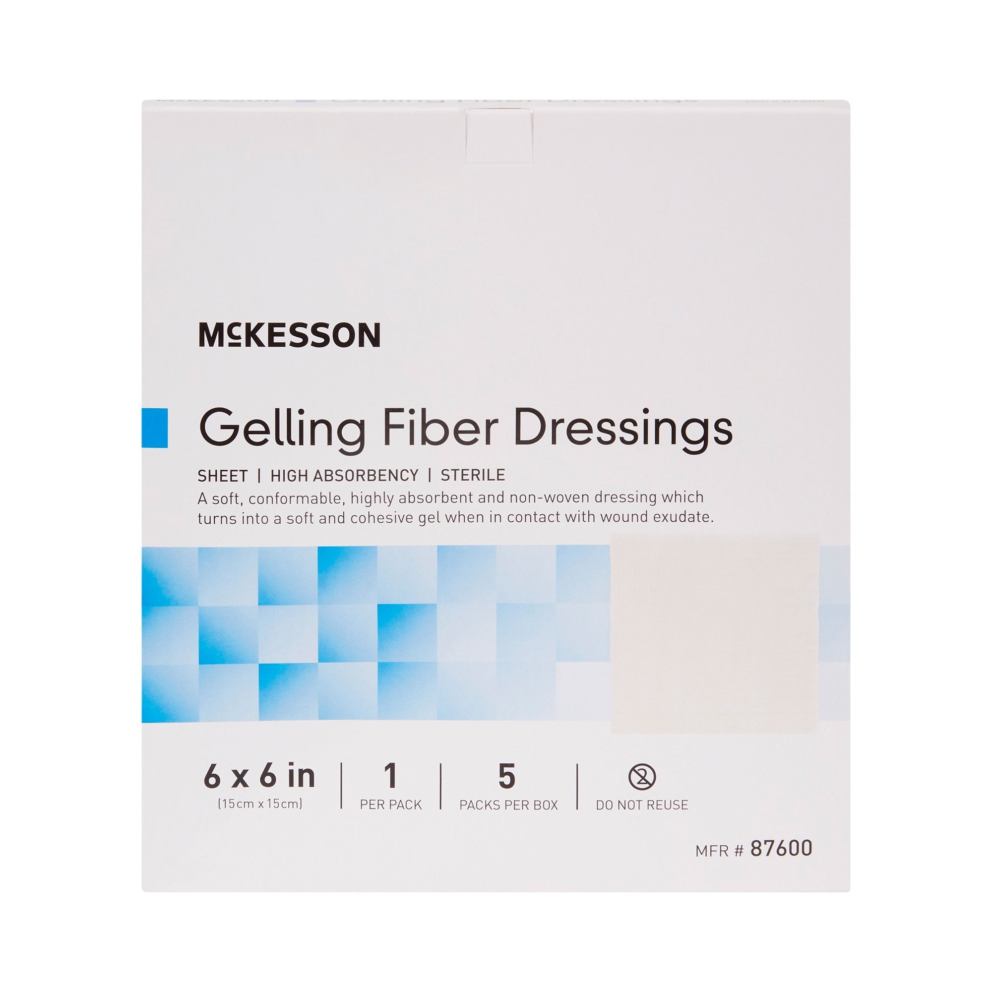 McKesson Brand Medical Wound Care, Absorbent Gelling Fiber Dressing, 6 ...