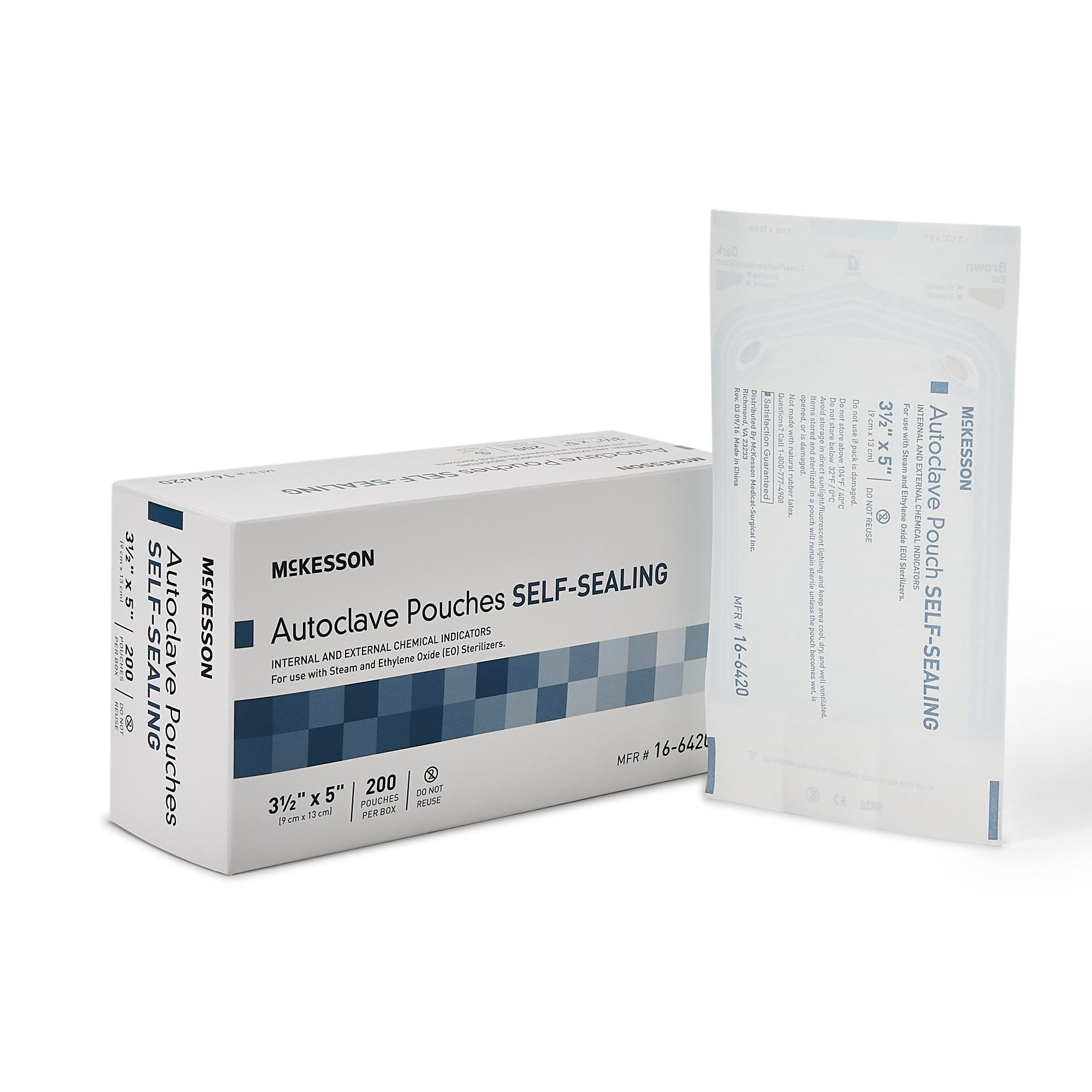 McKesson Autoclave Pouches, Self-Sealing, Steam and Ethylene Oxide ...