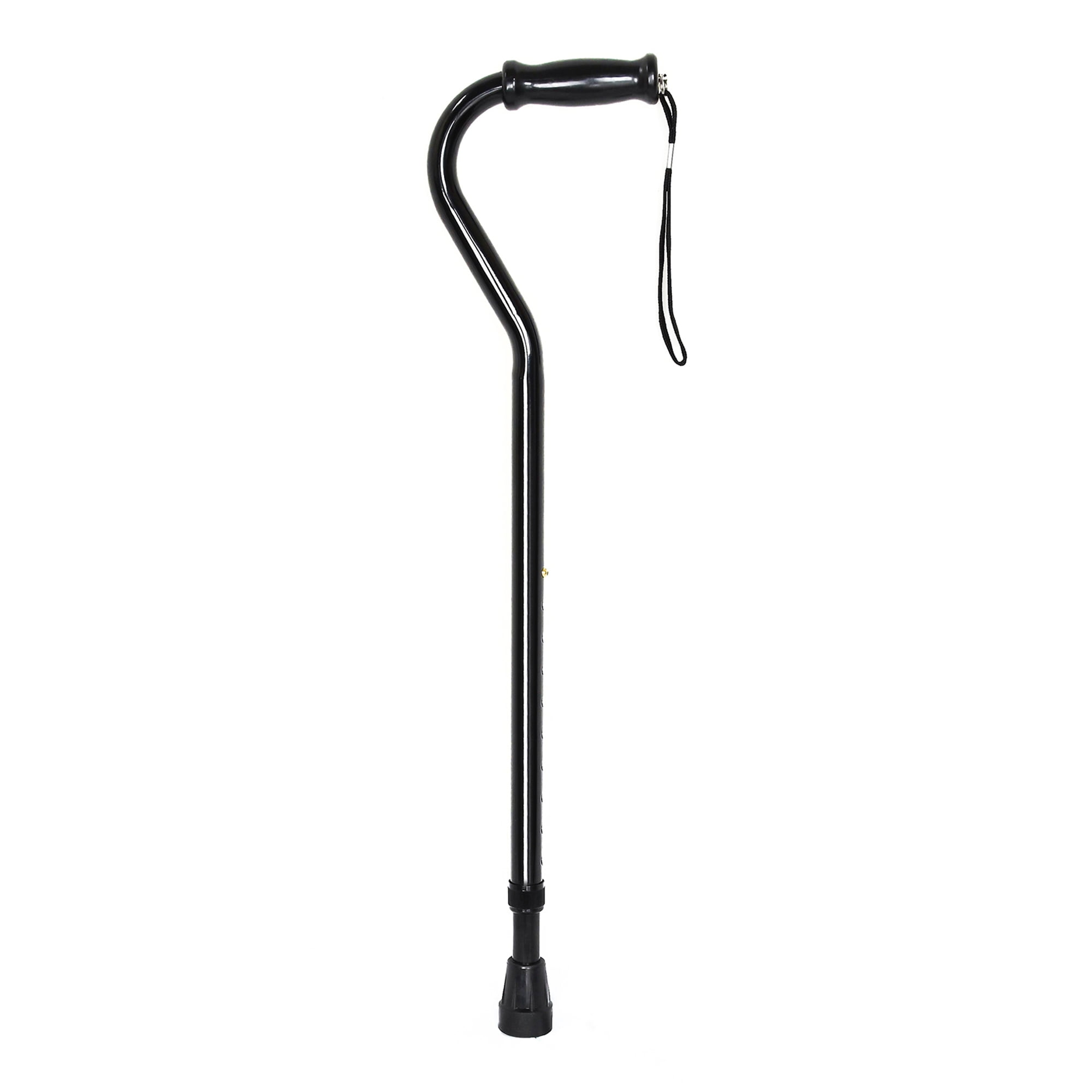 McKesson Black Steel Offset Handle Cane, Adjustable Height 29.75" to 37 ...