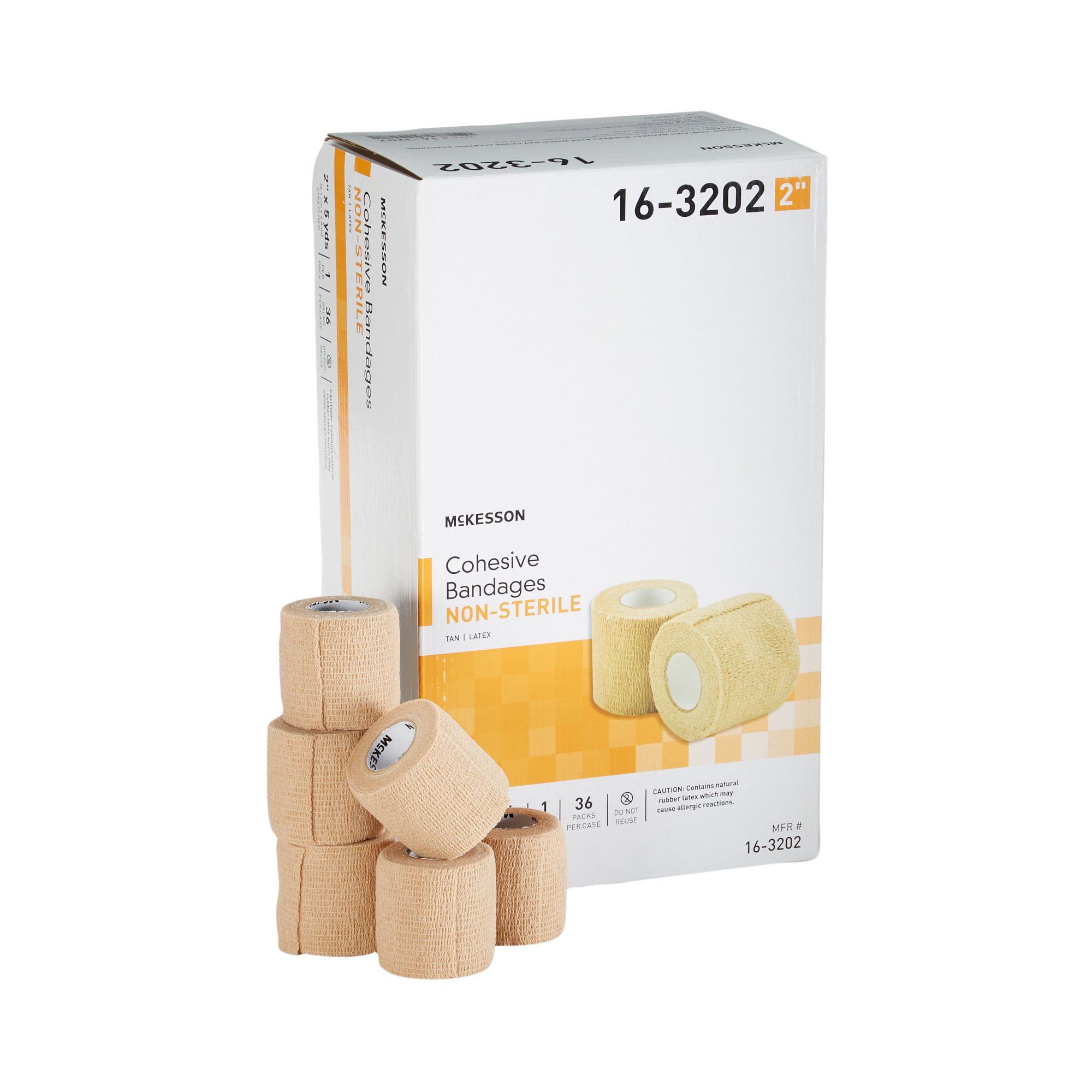 McKesson Cohesive Bandages, Self-Adherent Compression Wrap, 2 in x 5 yd ...