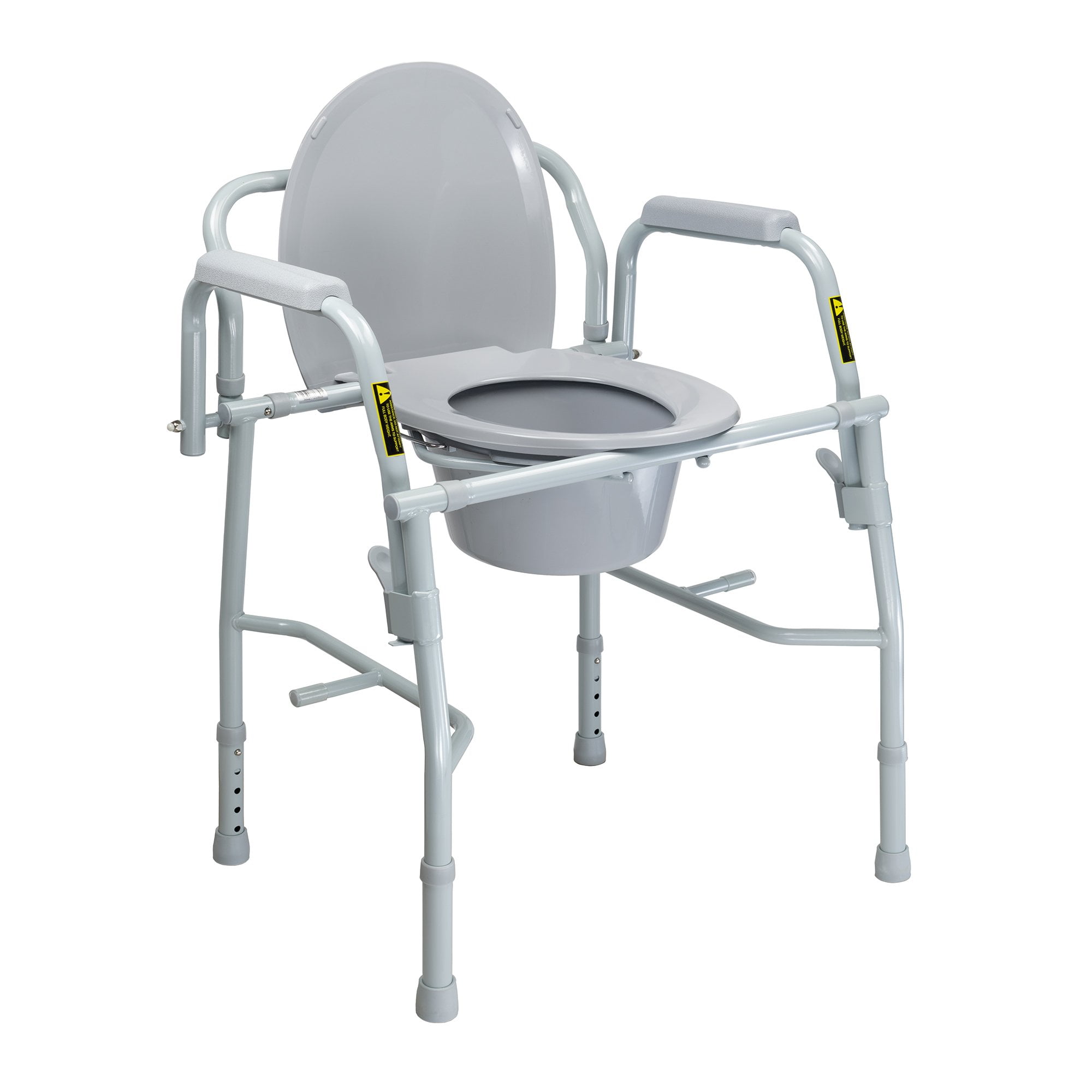 McKesson Commode Chair Drop Arms Steel Back Bar up to 300 lbs 1 Ct HSA ...