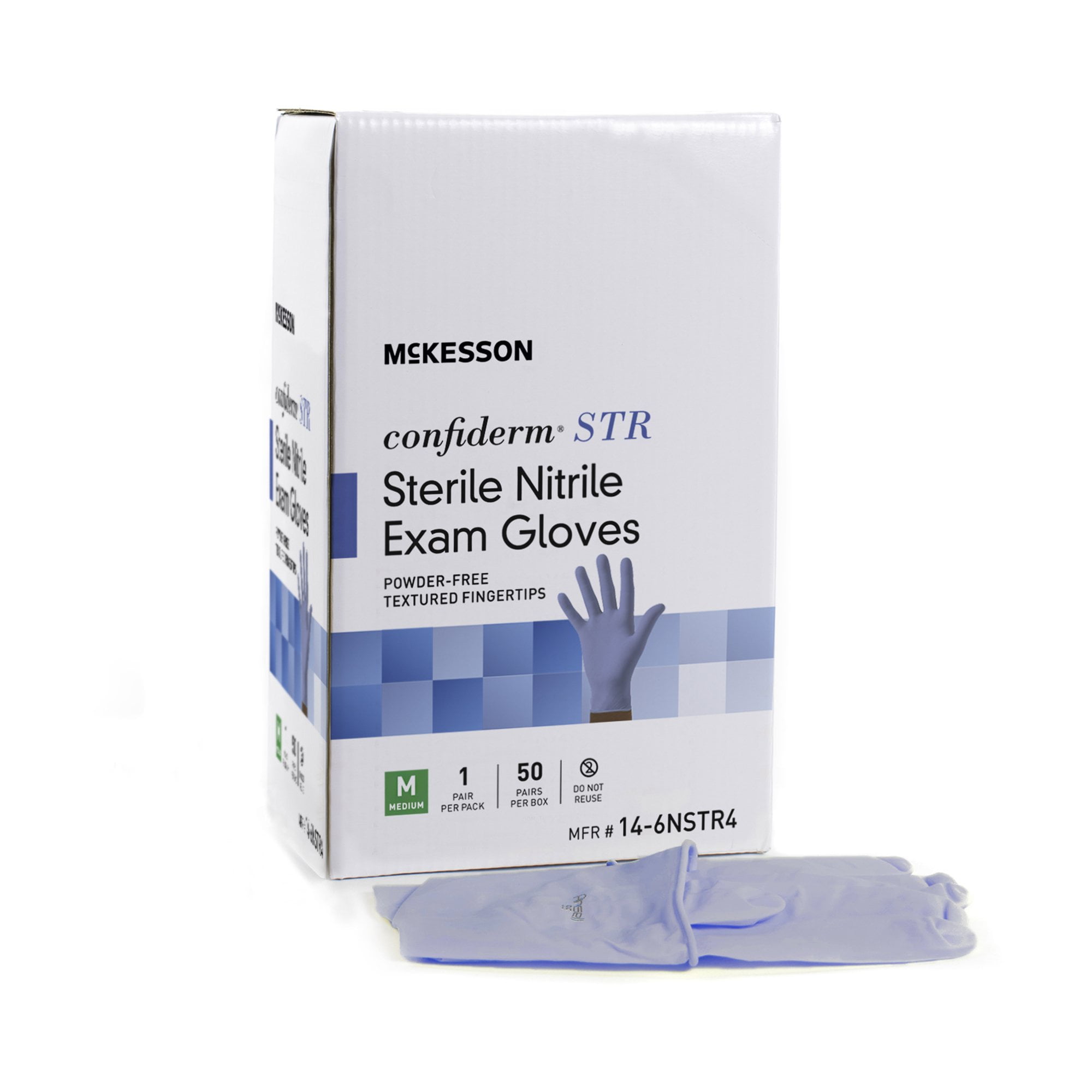 McKesson Confiderm STR Disposable Sterile Pair Nitrile Exam Glove ...