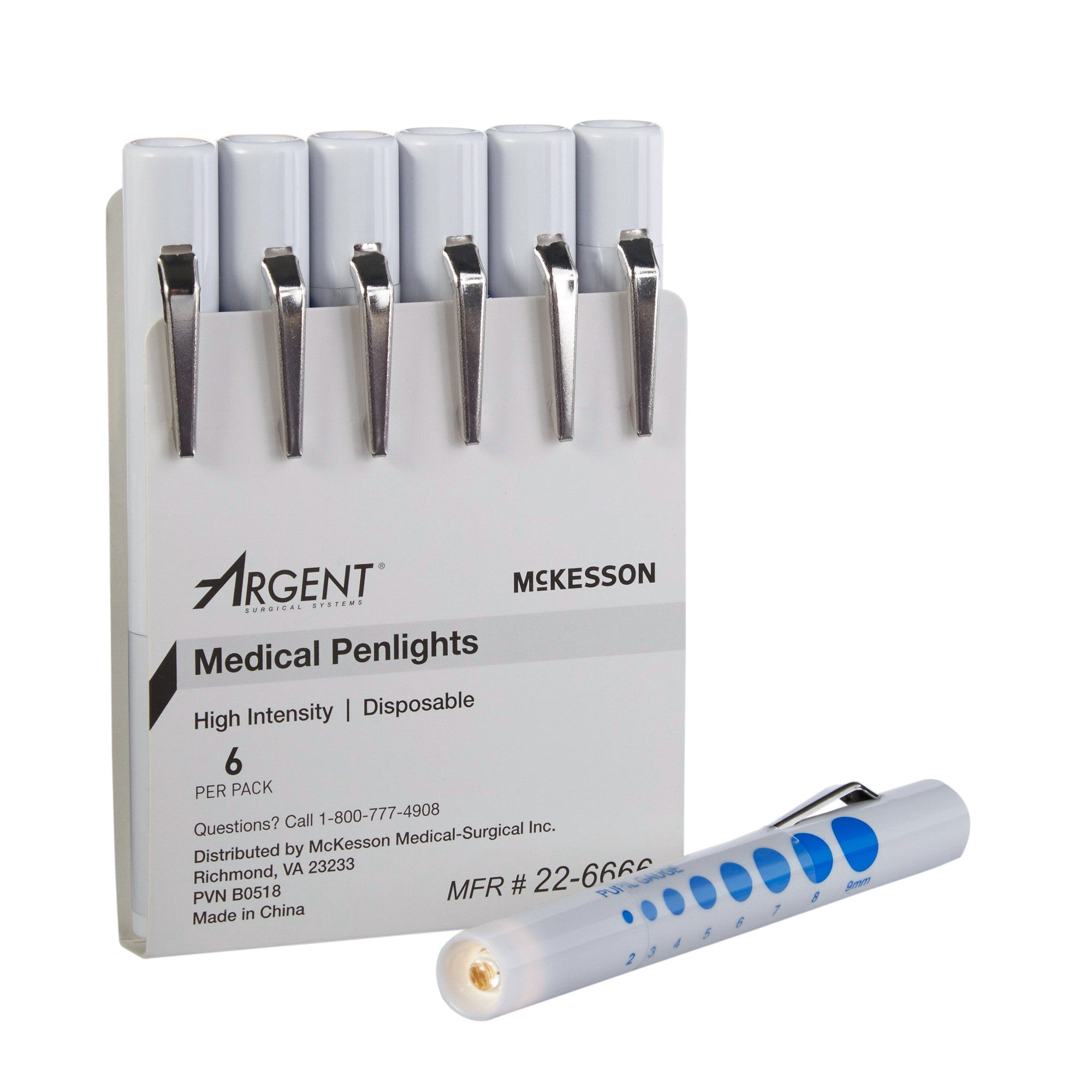 McKesson Medical Light Pen, High-Intensity LED Bulb, Small Nurse's ...