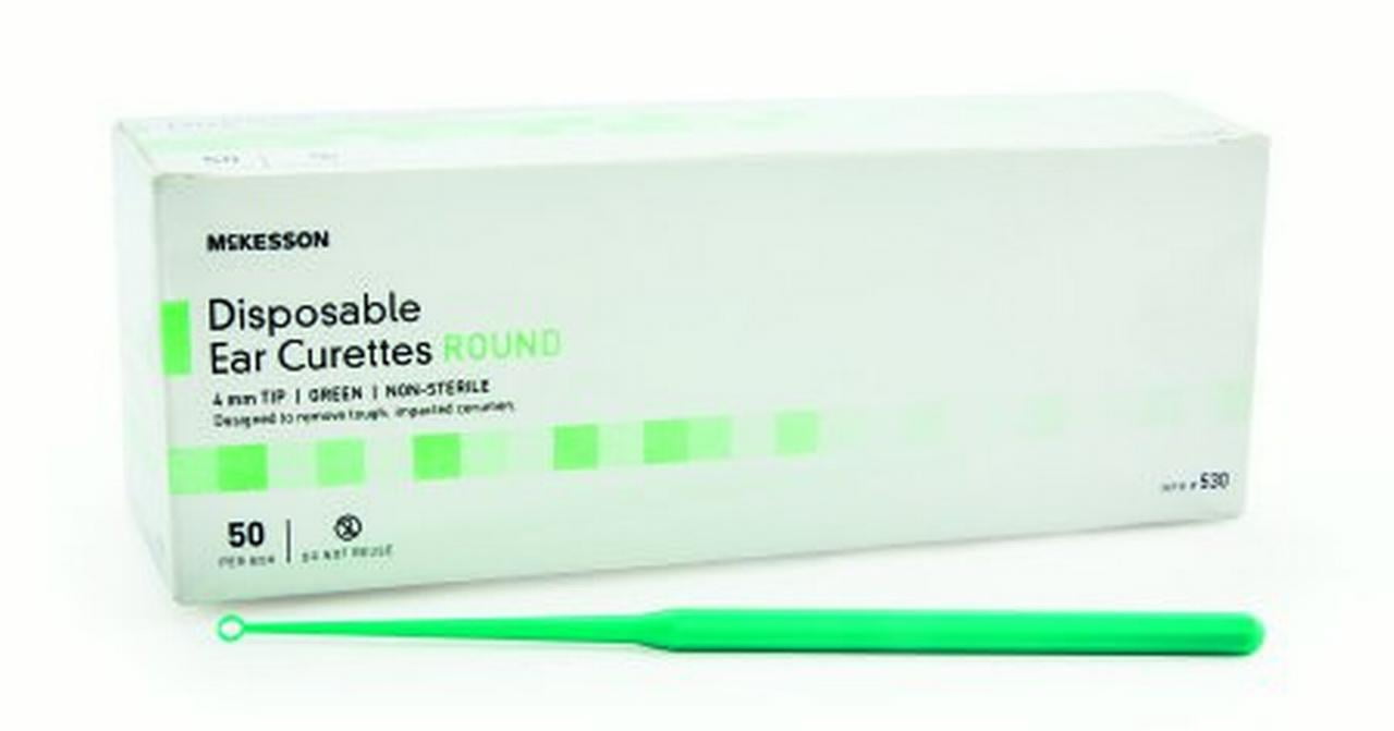 McKesson Ear Curette 4 mm, Round, Box of 50 - Walmart.com