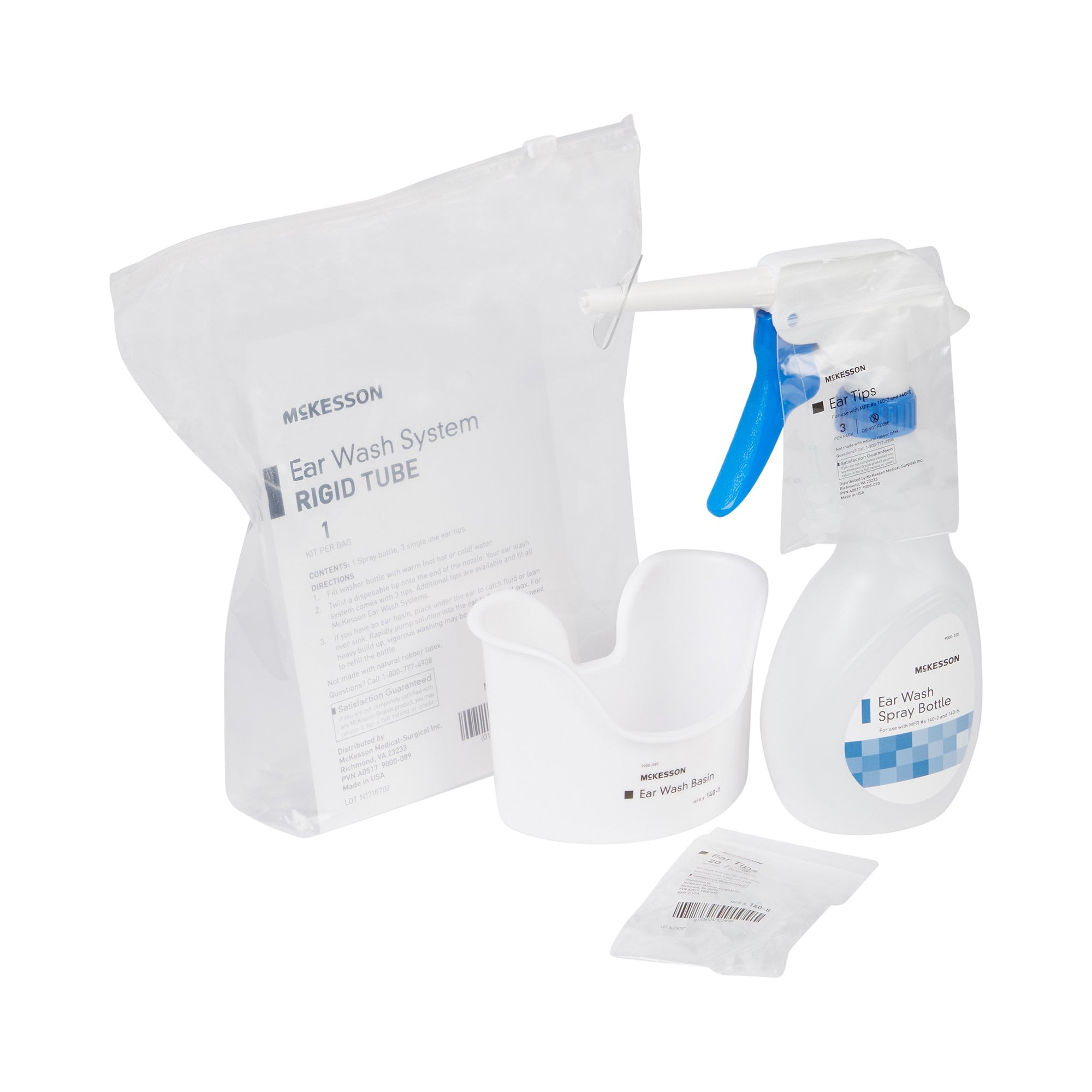 McKesson Ear Wash System Kit, Rigid Tube, Ear Wash Basin, and Ear Tips ...