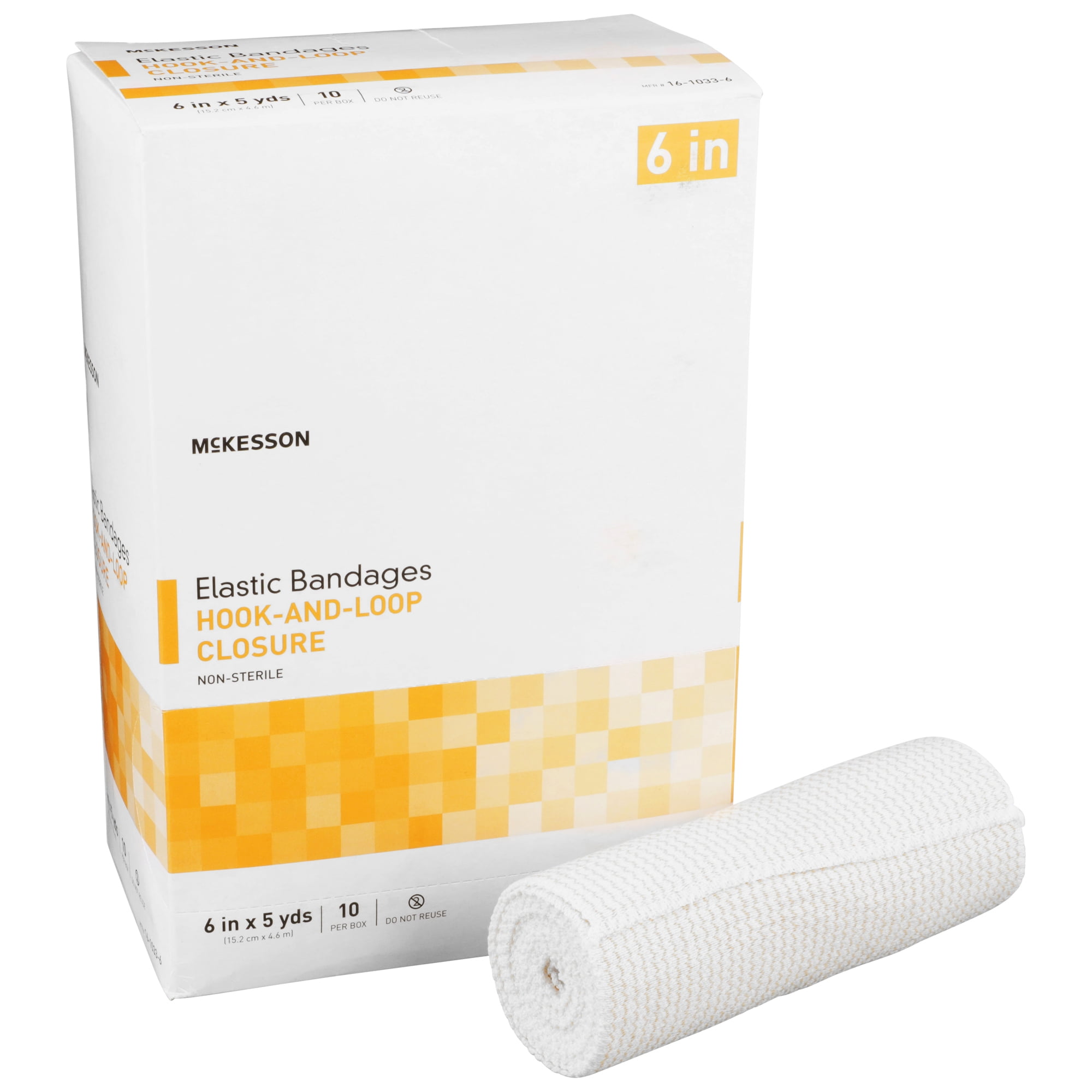 McKesson Elastic Bandage Compression Wrap for Injuries - 6 in x 5 yd ...