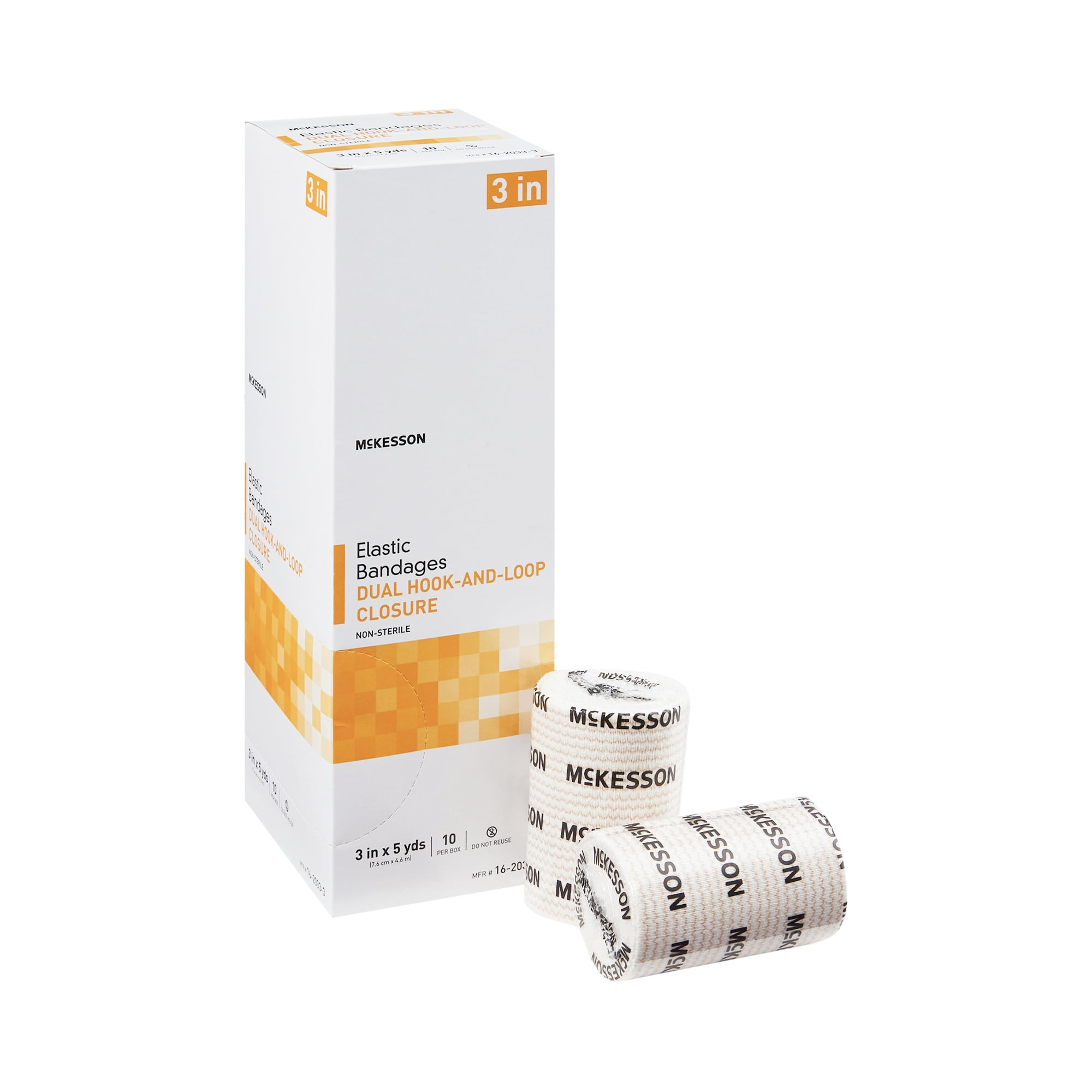 McKesson Elastic Bandage Compression Wrap for Injuries - Tan, 3 in x 5 ...