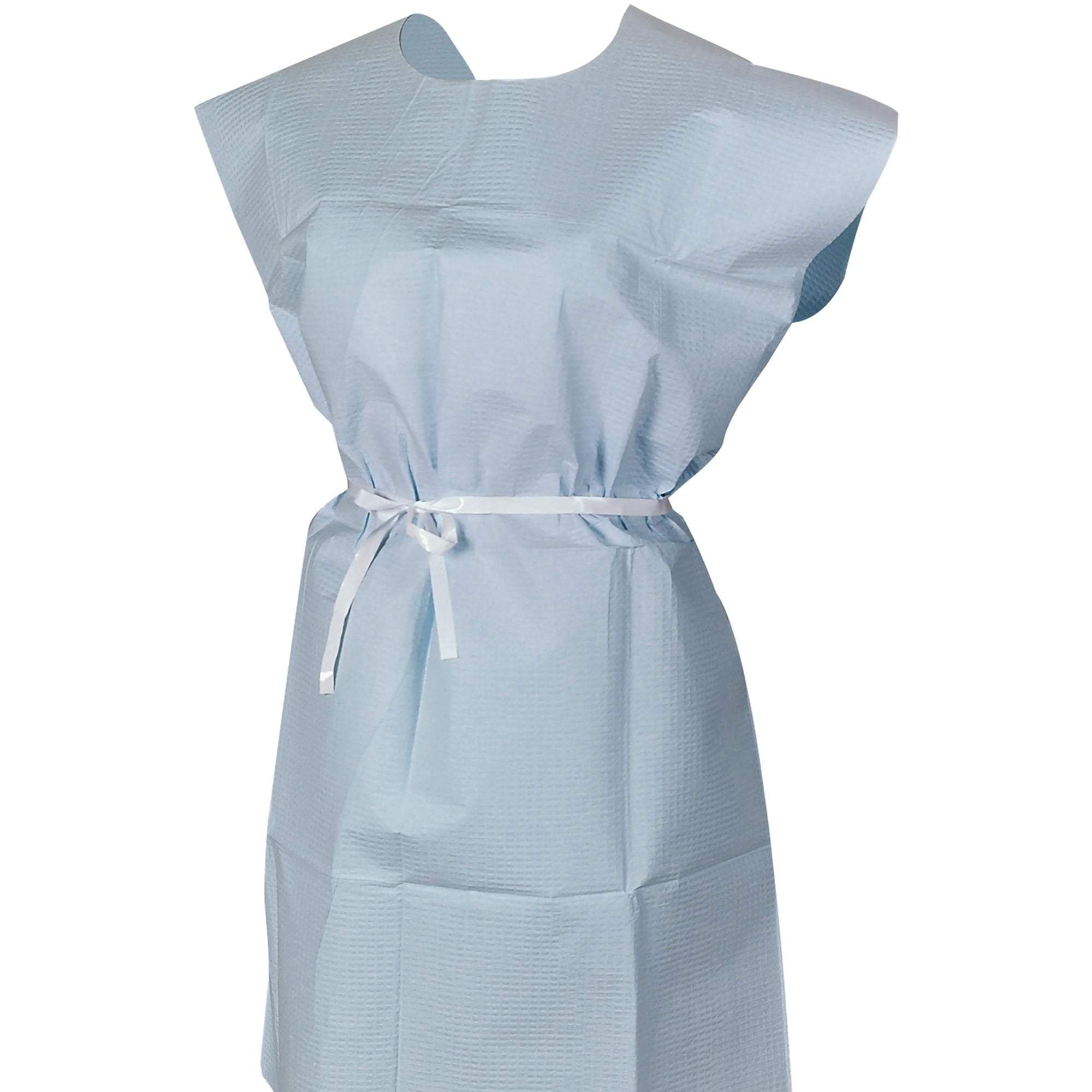 McKesson Exam Gown, Disposable - Open Back, Waist Tie, Short Sleeve ...