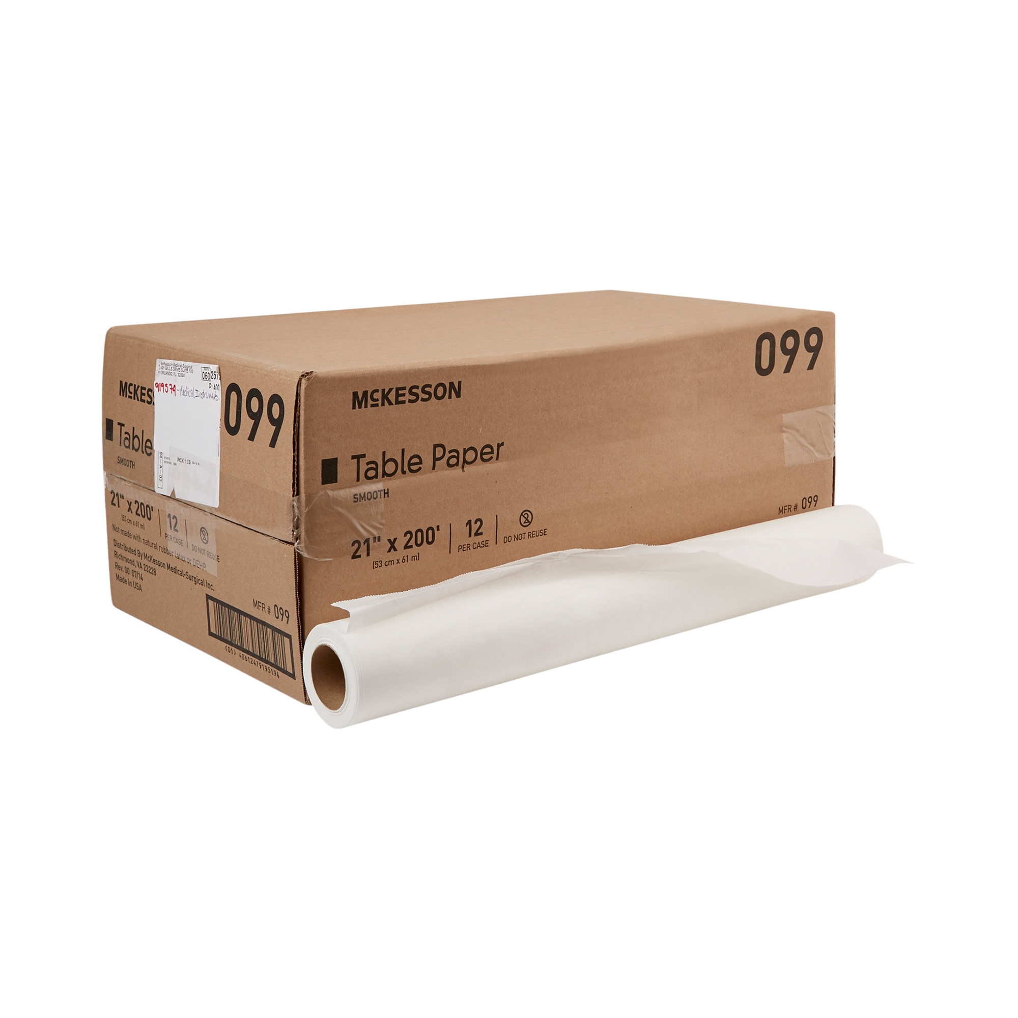 Medline Deluxe Smooth Heavyweight Exam Table Paper, 21"X 225' (12CT ...