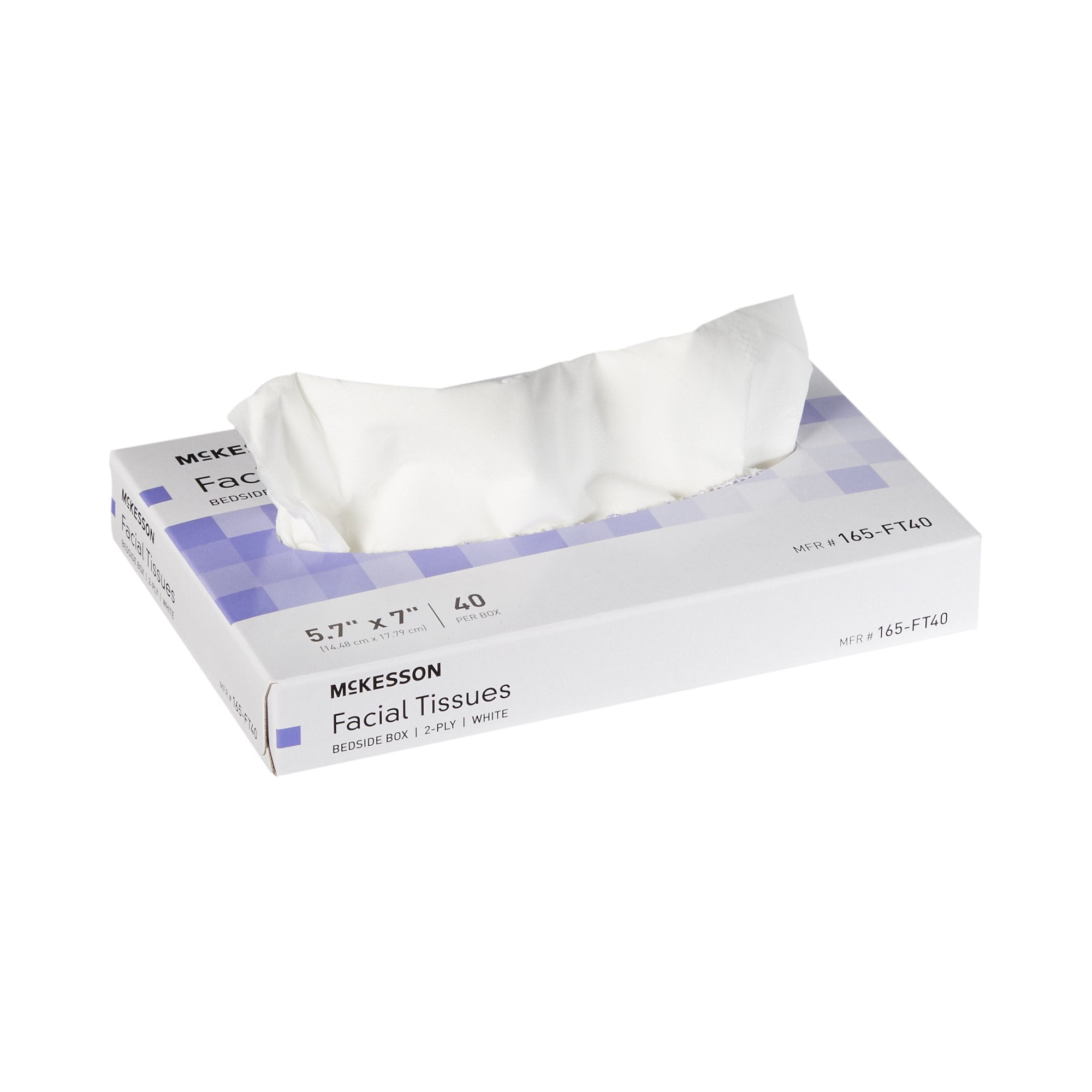 McKesson Facial Tissues - Soft, Gentle 2-Ply, Dry Wipe - 5.7 in x 7 in ...