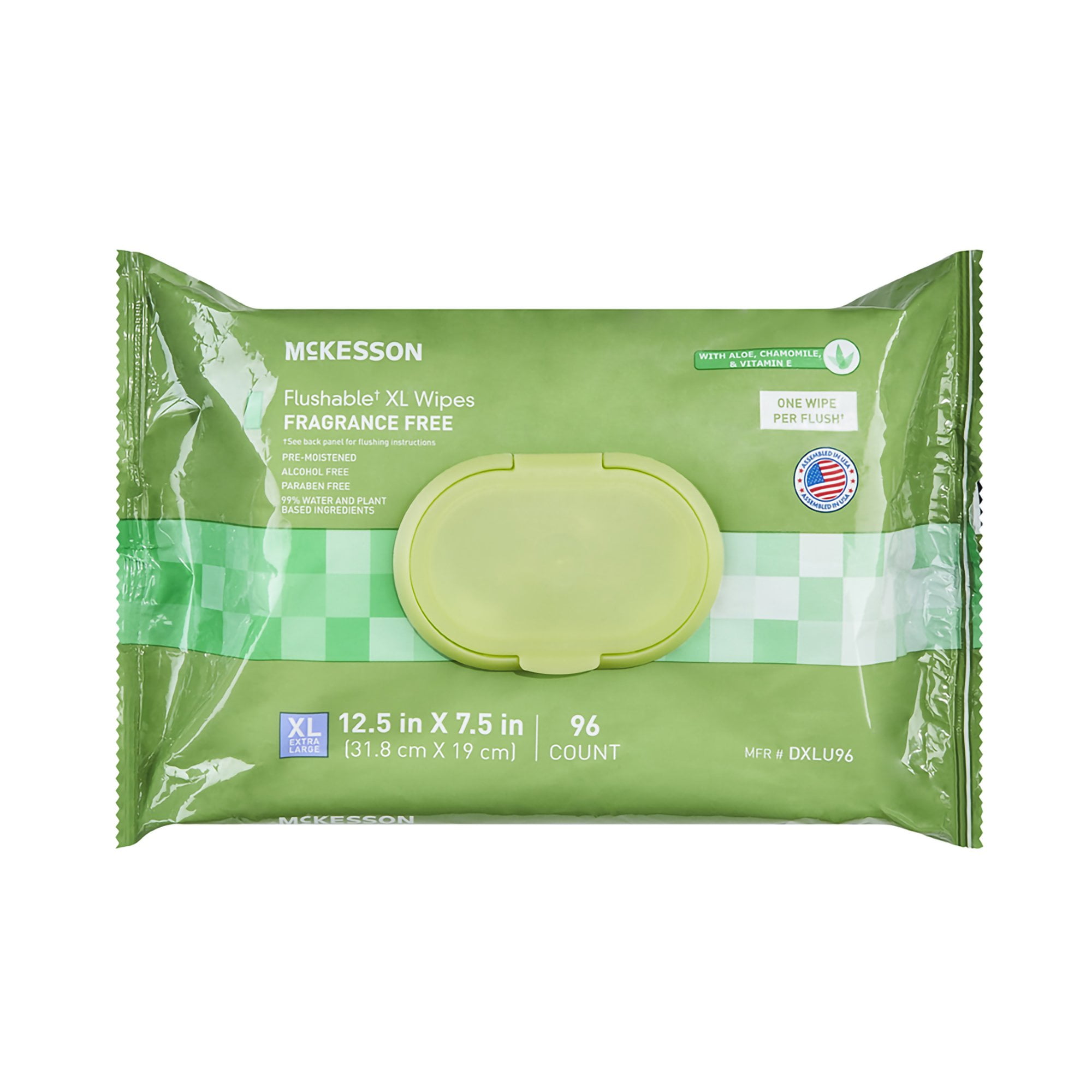 McKesson Flushable* Wet Wipes XL - Aloe & Vitamin E Formula, Gentle on ...