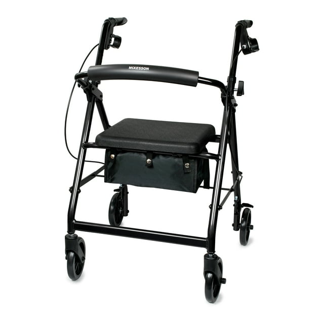 McKesson Aluminum Rollator, Healthgear for Seniors, 300lb Capacity, 1Ct ...