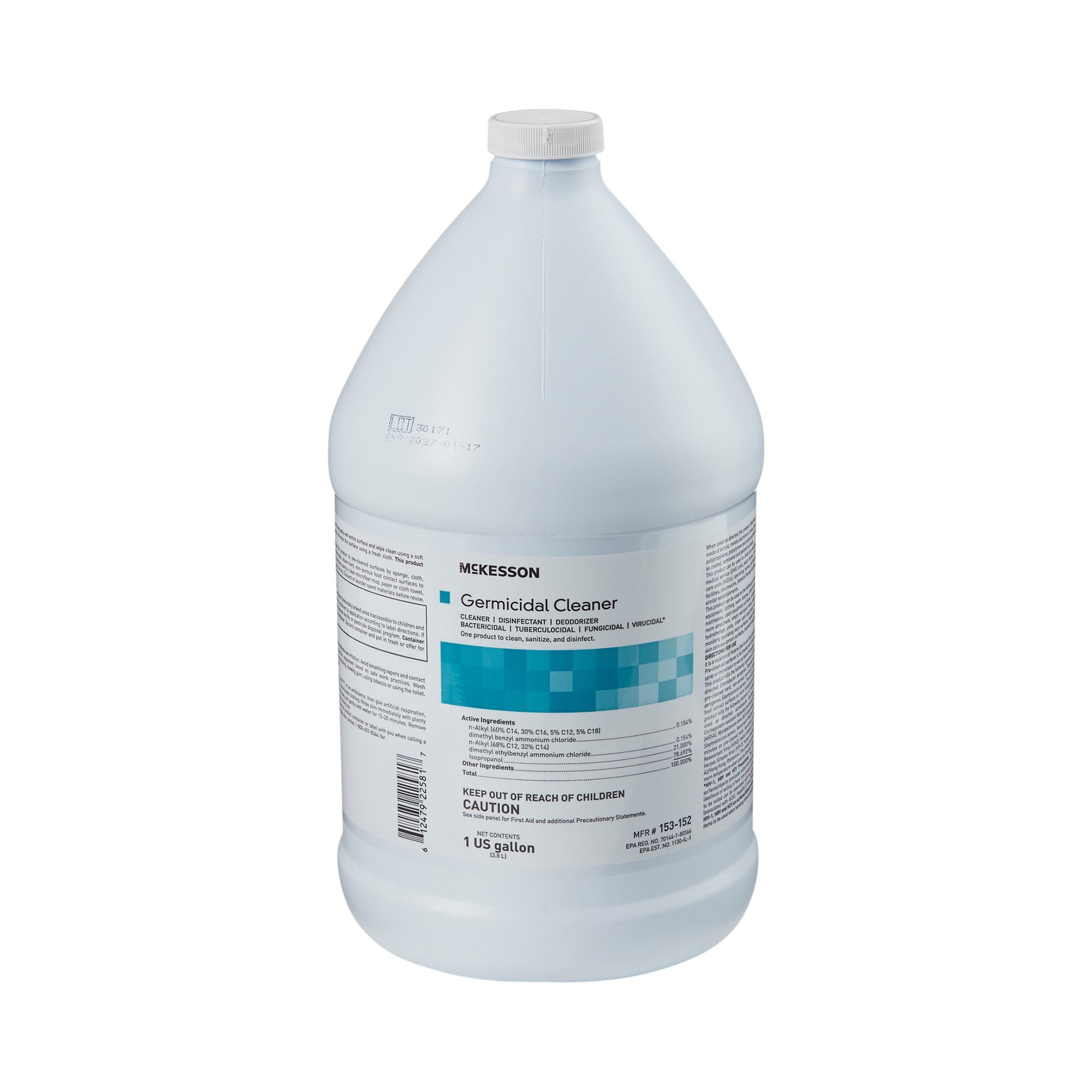 McKesson Germicidal Cleaner, Isopropyl Based, Liquid Disinfectant, 1 ...