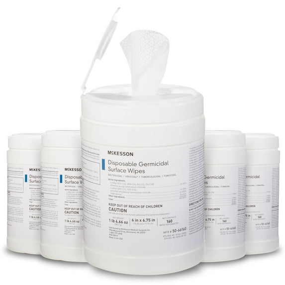 McKesson Germicidal Wipes [800 Count] Disinfecting Wipes, Alcohol ...