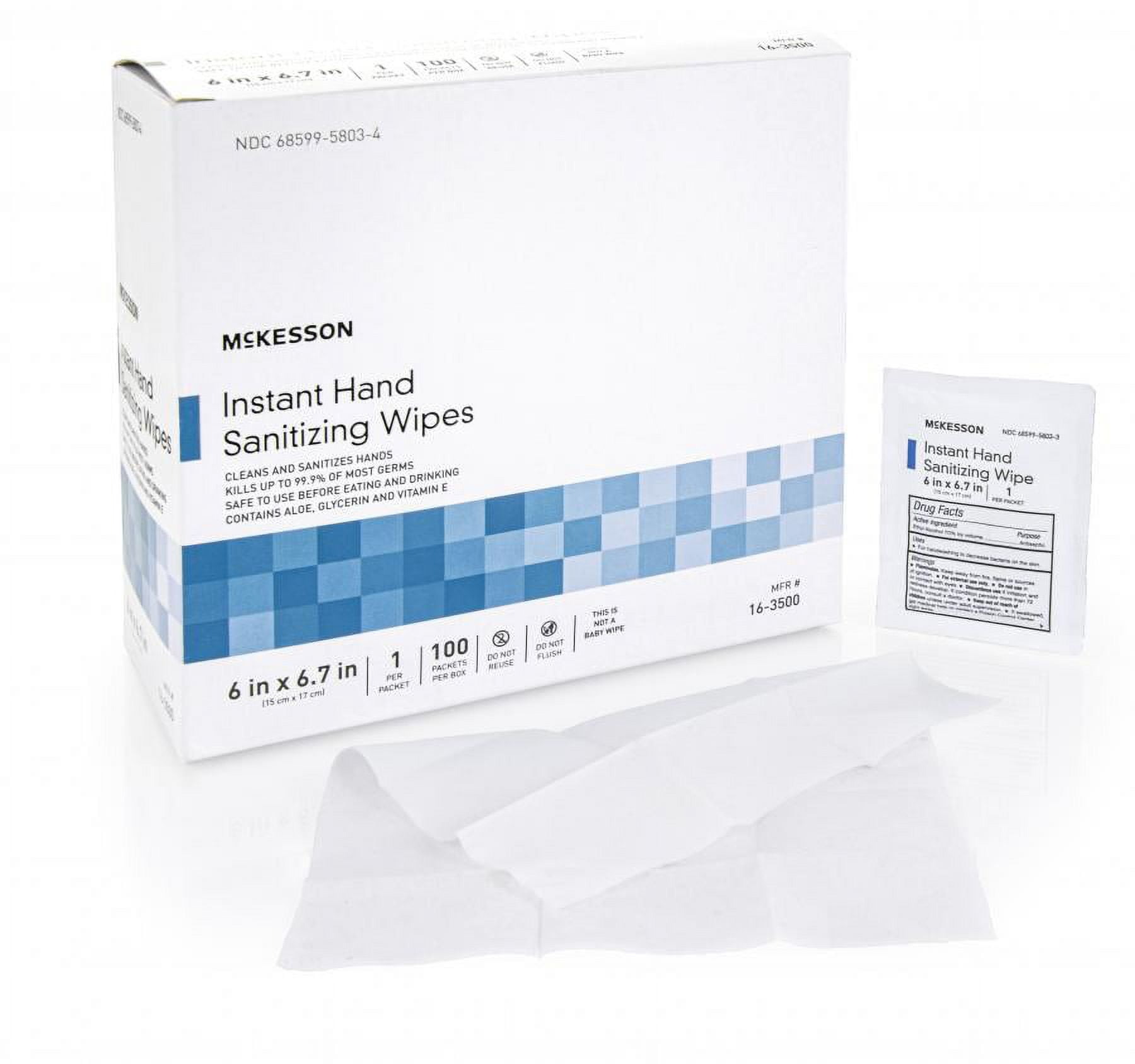 McKesson Instant Hand Sanitizing Wipes, 70% Strength, 1000 Count ...