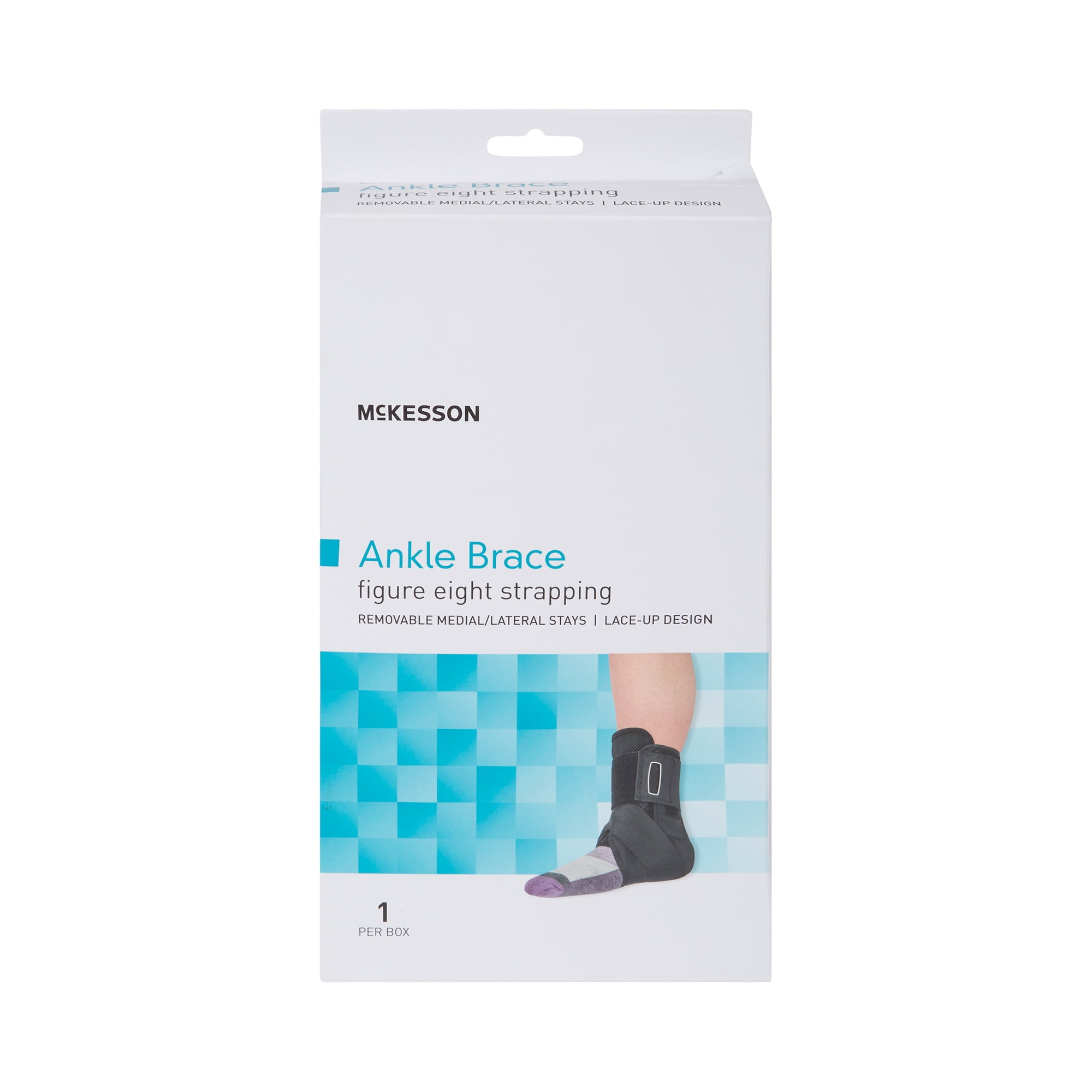 McKesson Lace-Up Ankle Brace with Figure-Eight Strapping, Size XS, 1 Ct ...