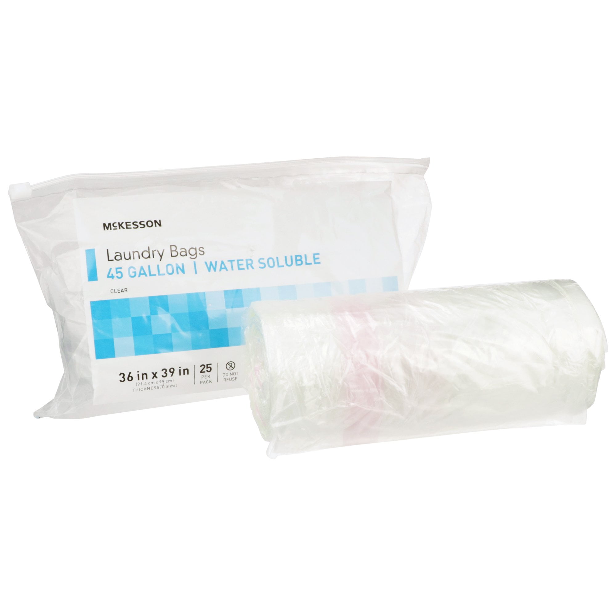 McKesson Dissolvable Laundry Bags for Soiled Linens, Hot Water Soluble ...